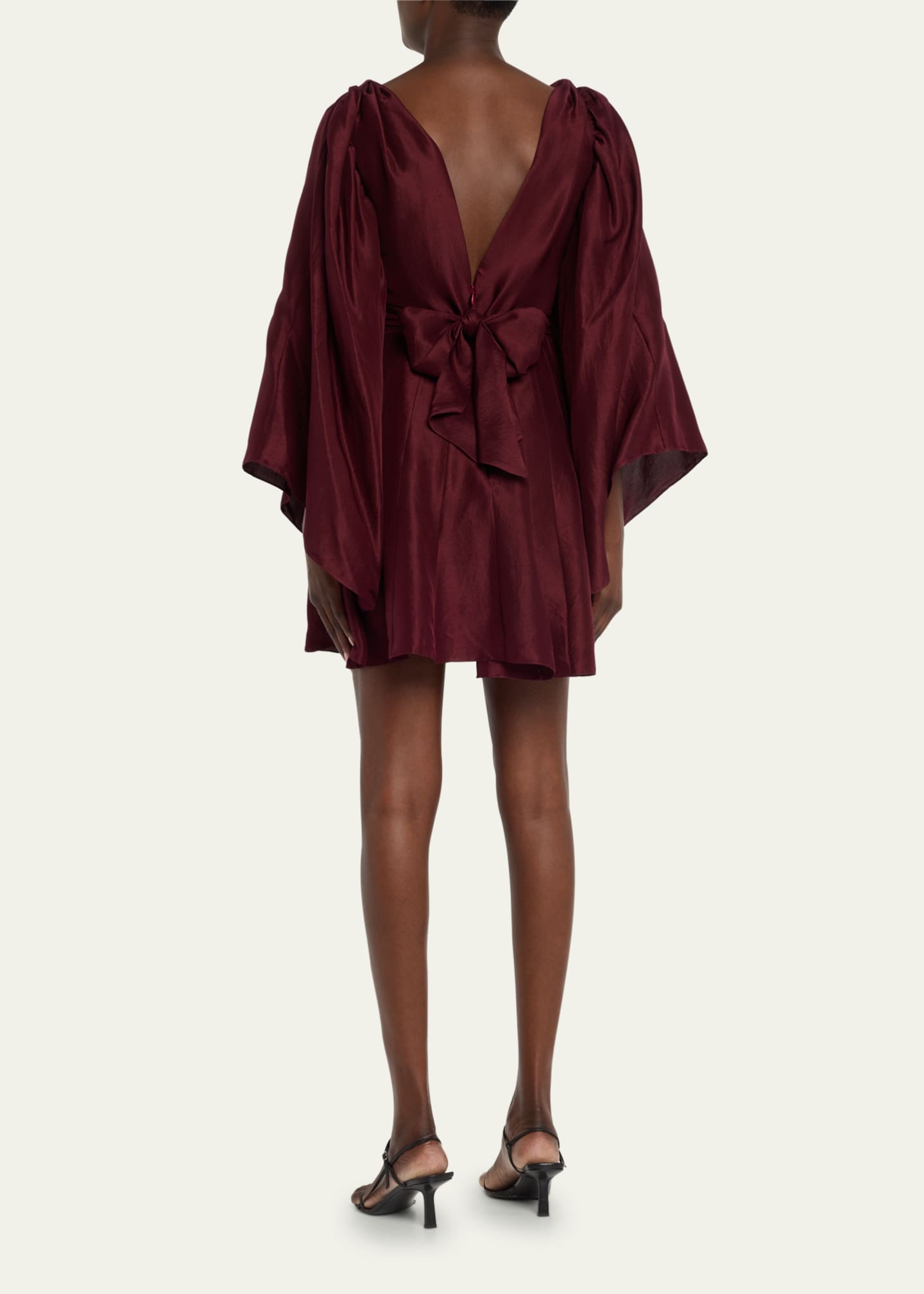 Azeeza Catriona Cape-Sleeve Silk Mini Dress - Bergdorf Goodman