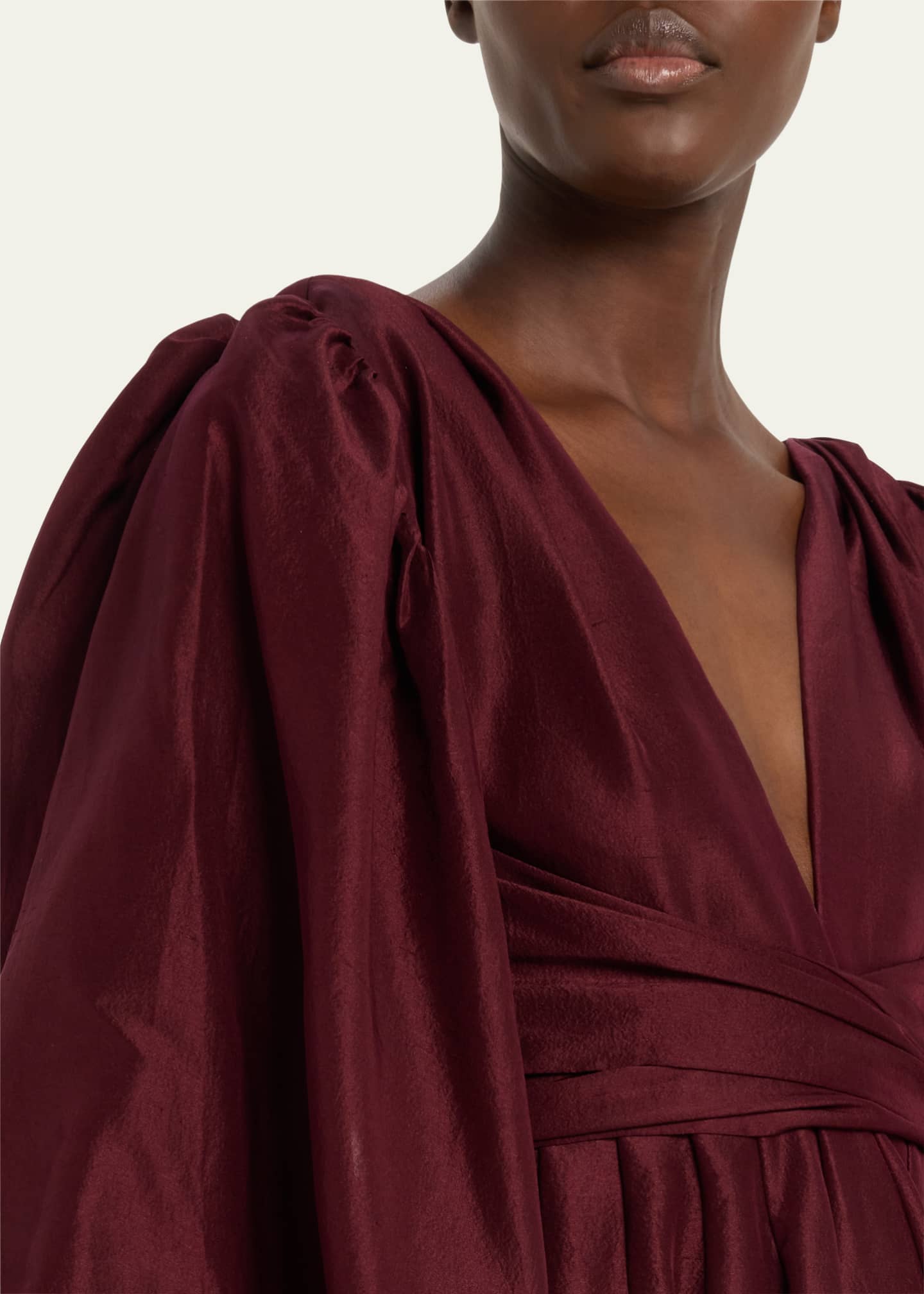 Azeeza Catriona Cape-Sleeve Silk Mini Dress - Bergdorf Goodman