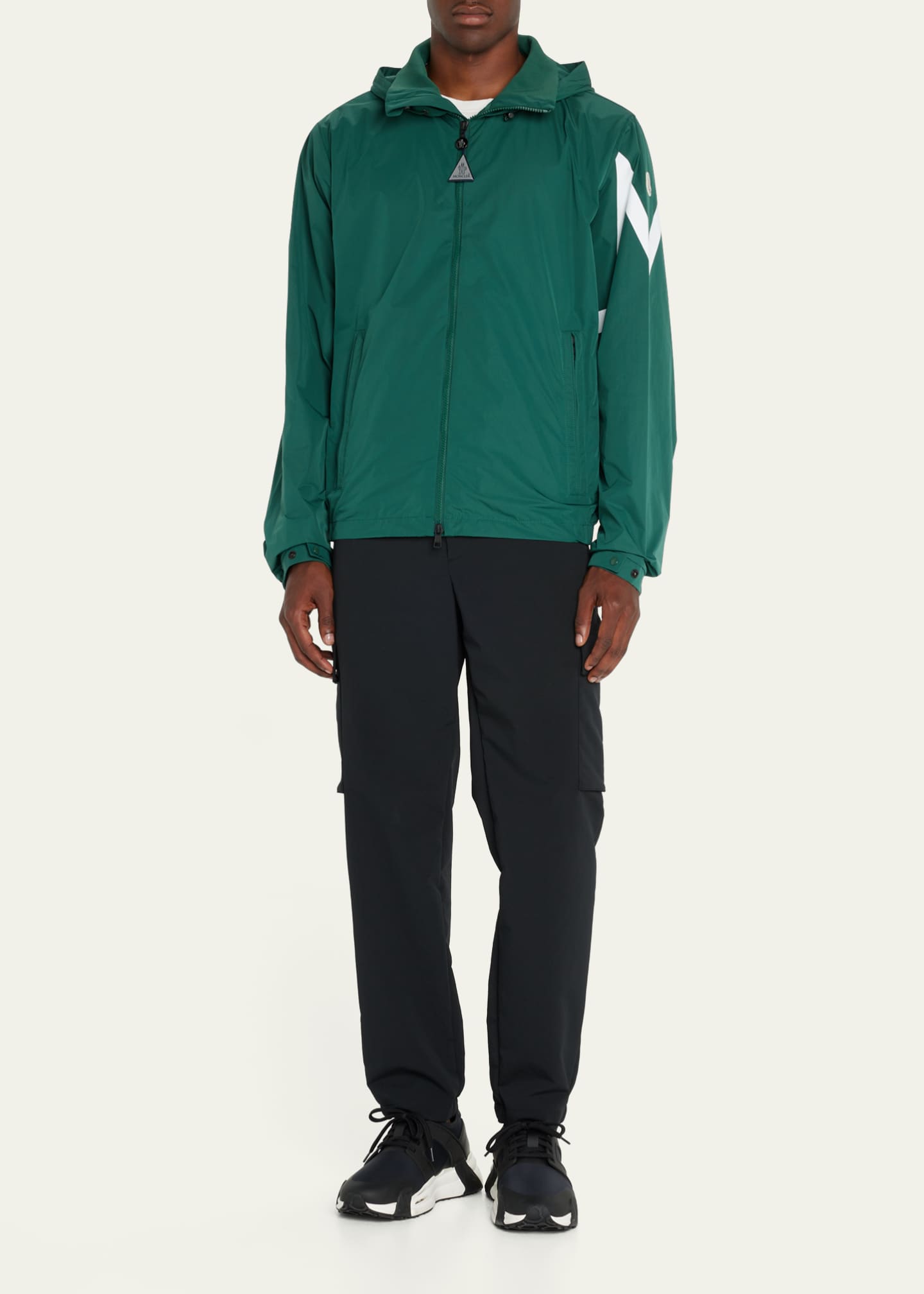 Moncler Men's Wind-Resistant Logo Jacket - Bergdorf Goodman