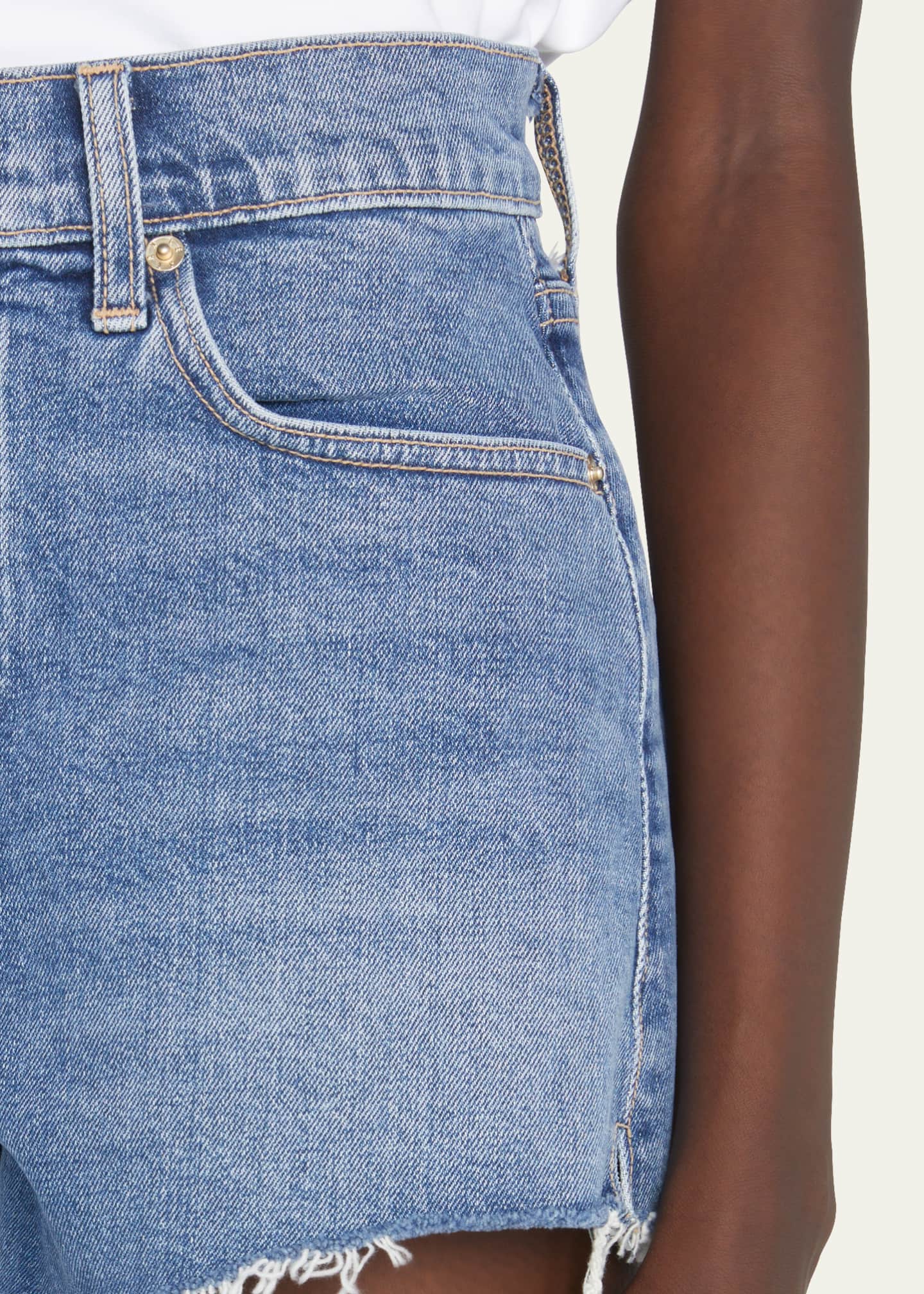 LE JEAN Adele Cut-Off Denim Shorts - Bergdorf Goodman