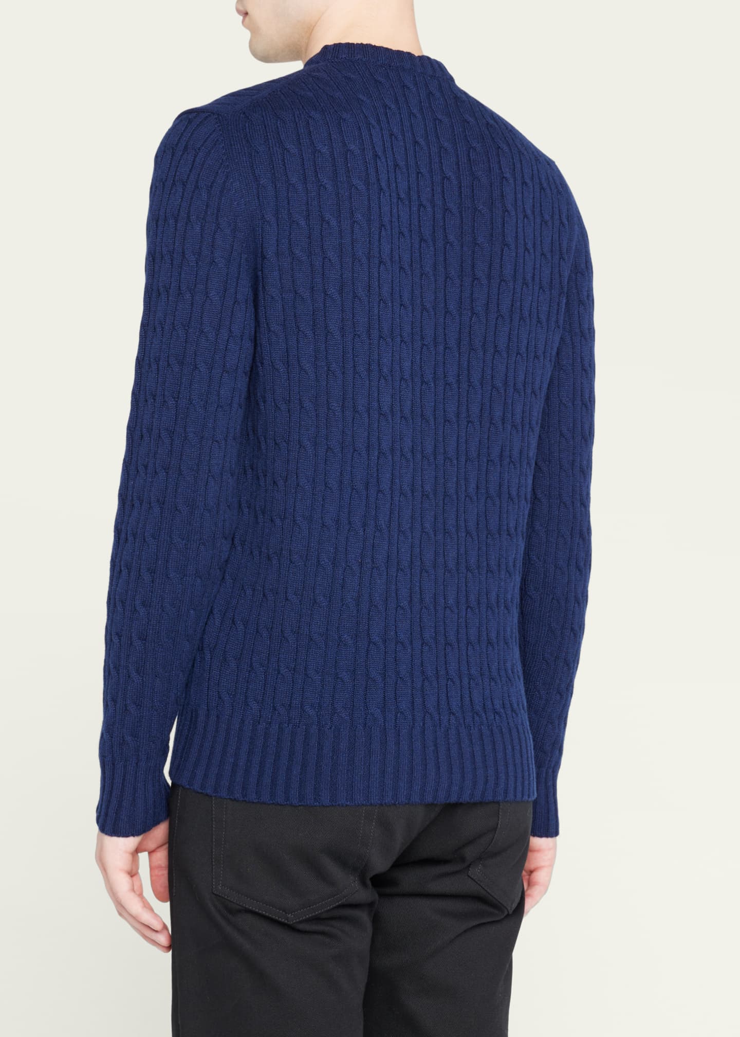 Fioroni Mens Cashmere Cable Knit Crewneck Sweater Bergdorf Goodman
