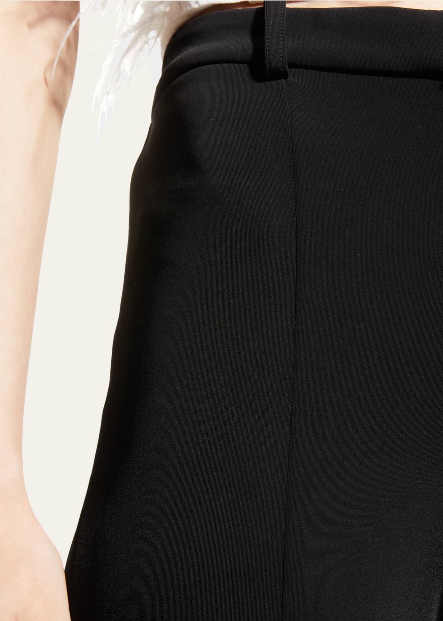 PINKO Paloma Neoprene Split-Cuff Bootcut Pants - Bergdorf Goodman