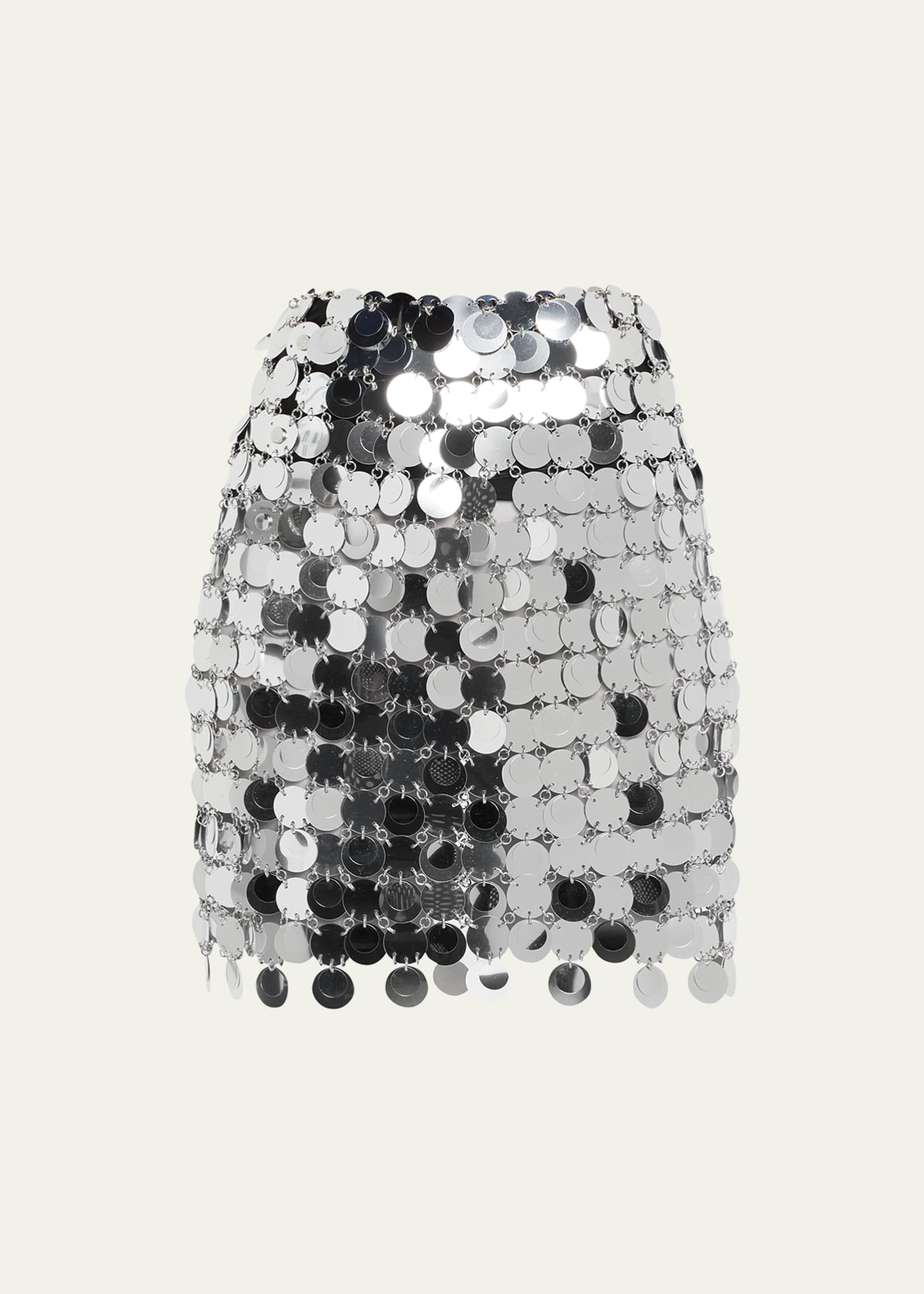 Paco Rabanne Mirrored Sequin Chainmail Mini Skirt - Bergdorf Goodman