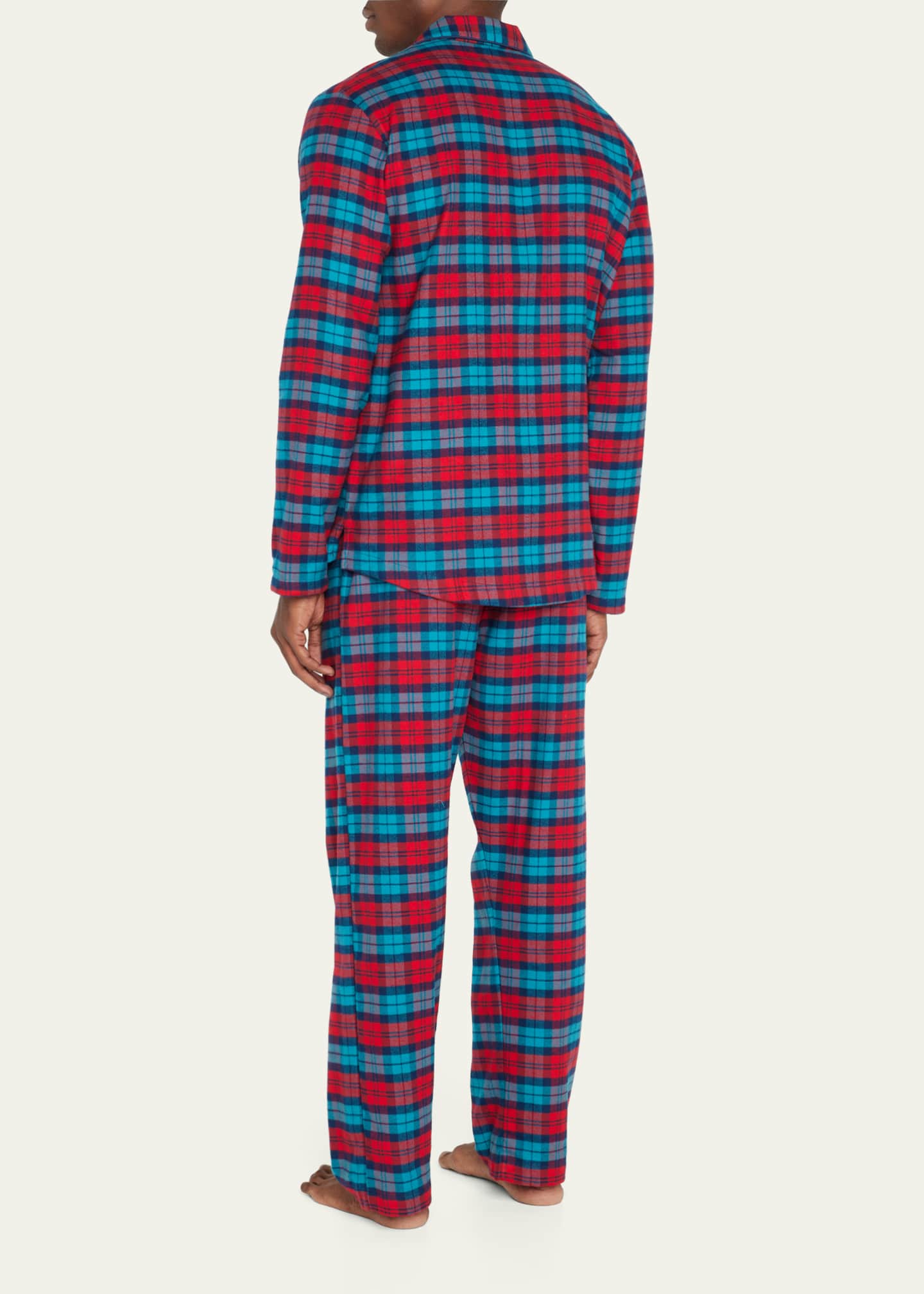 Derek Rose Men's Kelburn 26 Modern Check Pajama Set - Bergdorf Goodman