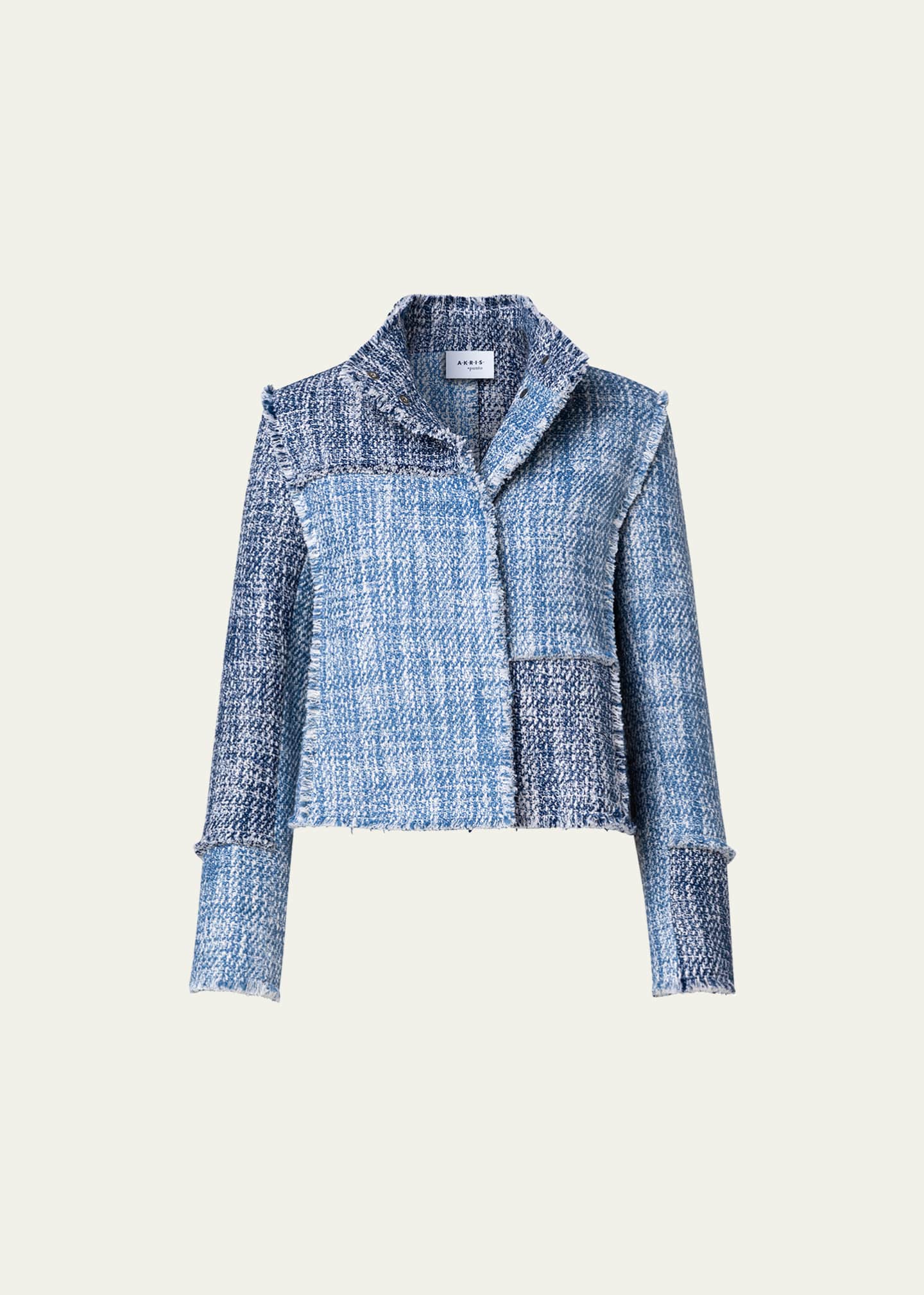 Akris punto Patchwork Denim Tweed Jacket - Bergdorf Goodman