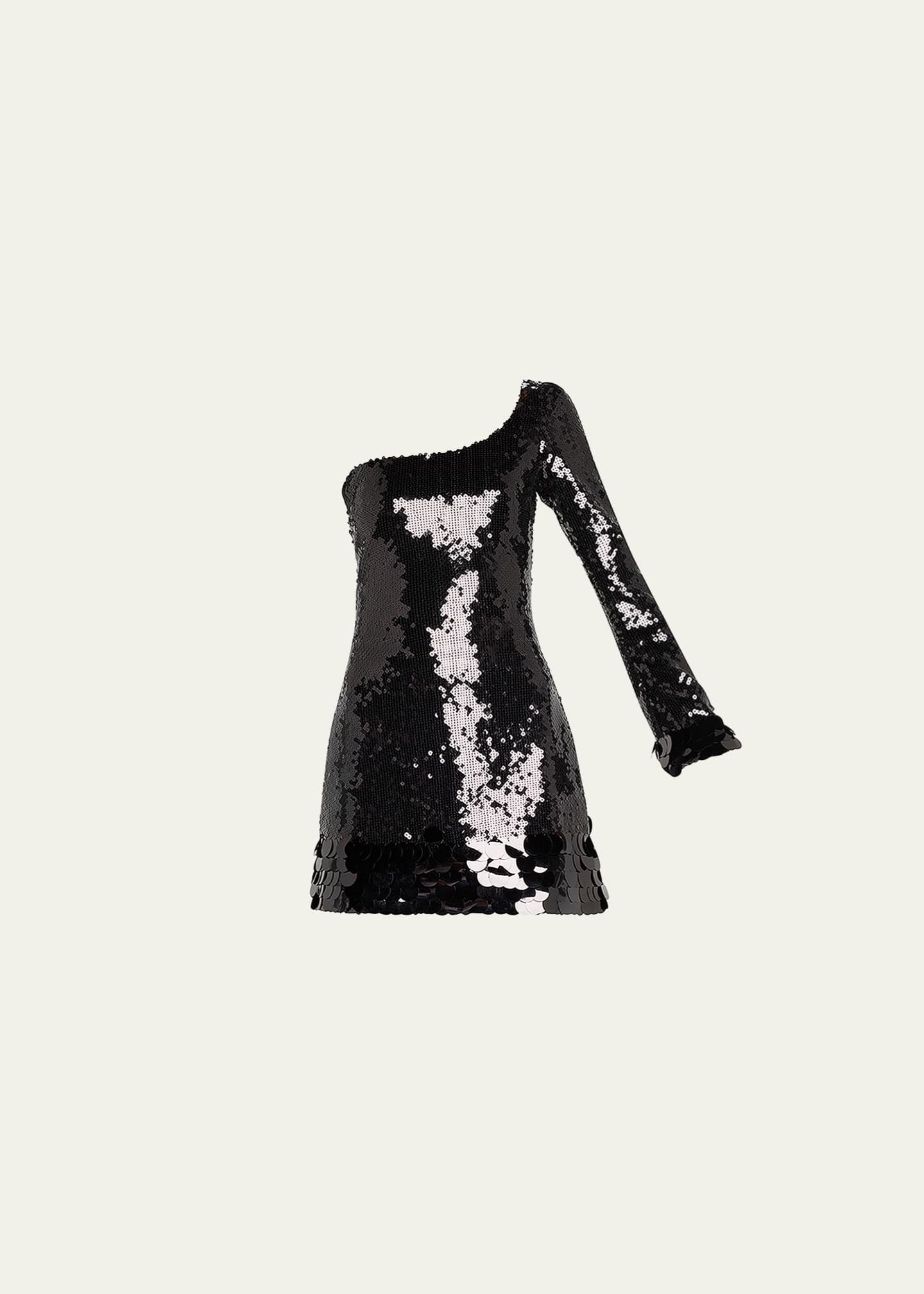 CDGNY Sequin-Embellished One-Shoulder Mini Cocktail Dress - Bergdorf ...