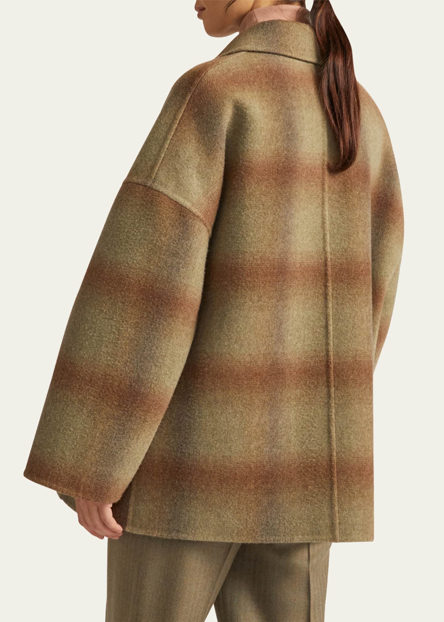 Loro Piana Giubb Roman Oversize Plaid Coat - Bergdorf Goodman
