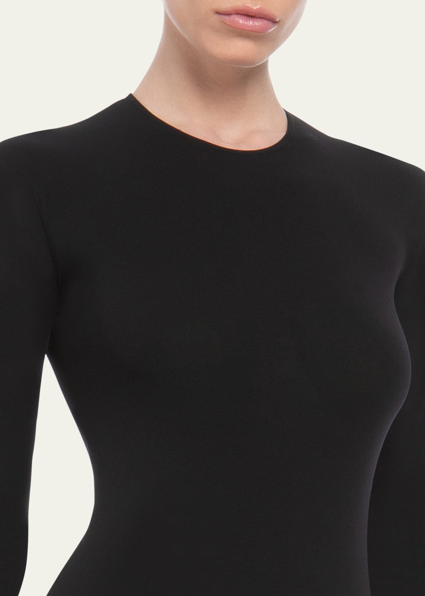 Wolford Long Sleeve Crewneck Bodysuit Bergdorf Goodman