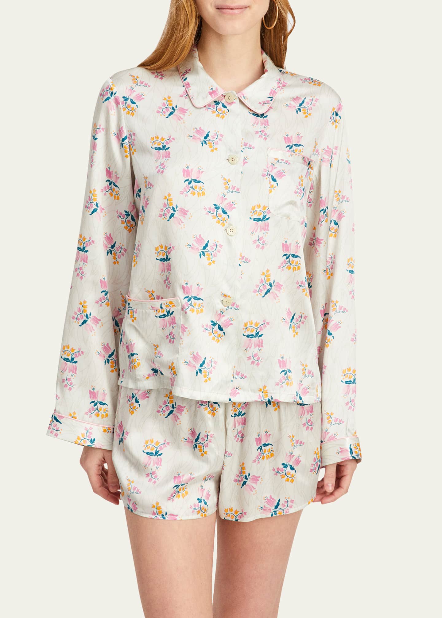 Morgan Lane Ruthie Floral-Print Button-Down Top - Bergdorf Goodman Morgan Lane Ruthie Floral-Print Button-Down Top - Bergdorf Goodman