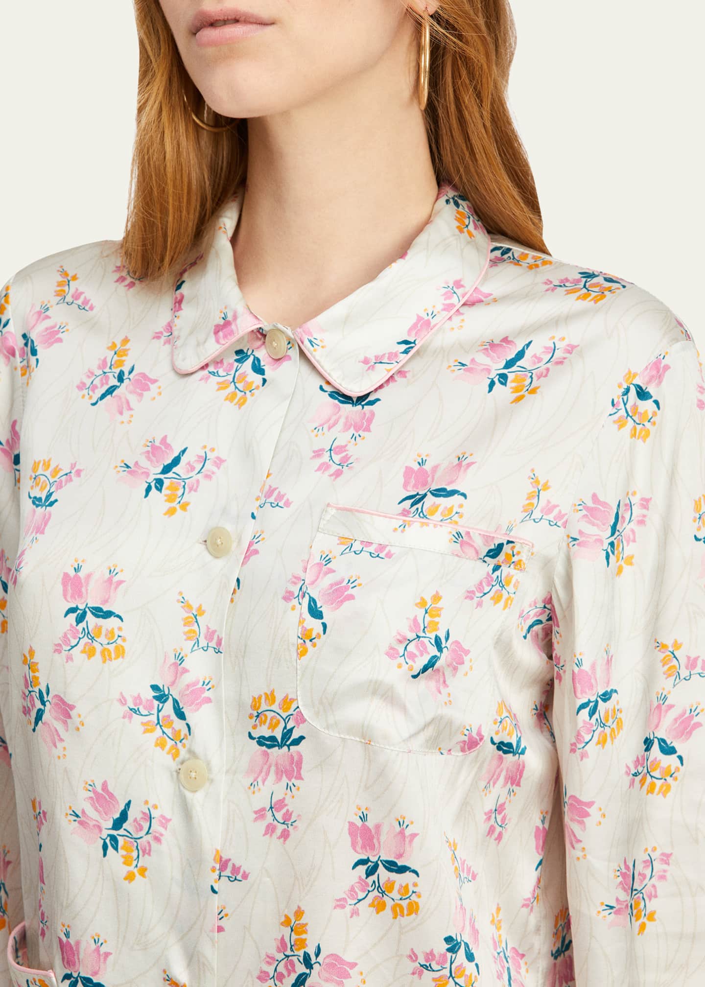Morgan Lane Ruthie Floral-Print Button-Down Top - Bergdorf Goodman Morgan Lane Ruthie Floral-Print Button-Down Top - Bergdorf Goodman