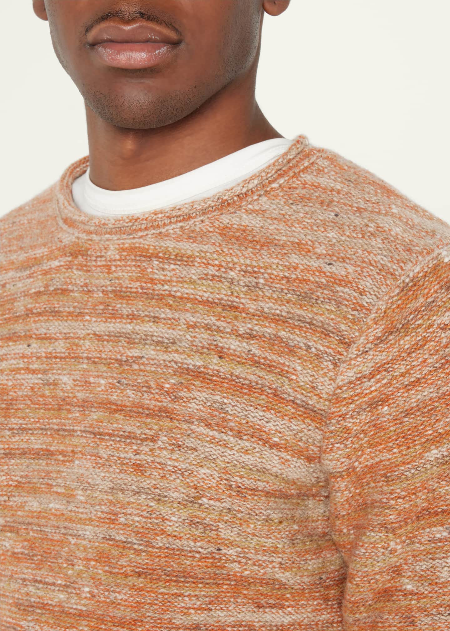 Inis Meain Men's Varied Stripe Wool Crewneck Sweater - Bergdorf Goodman