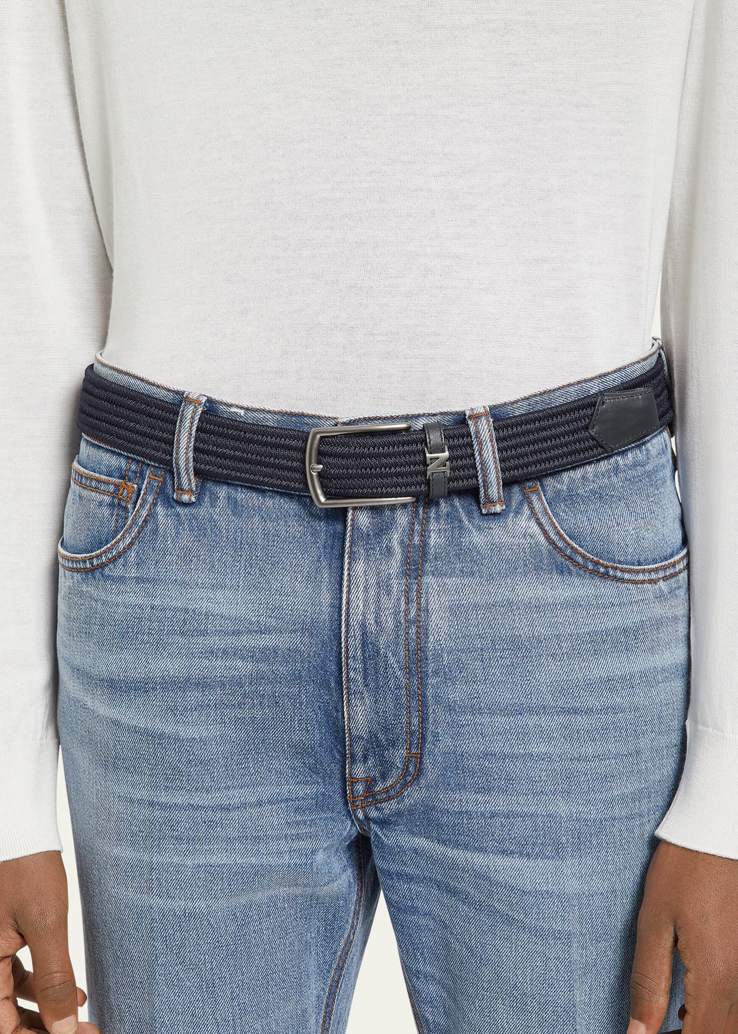 ZEGNA Men's Braided Rayon Belt - Bergdorf Goodman