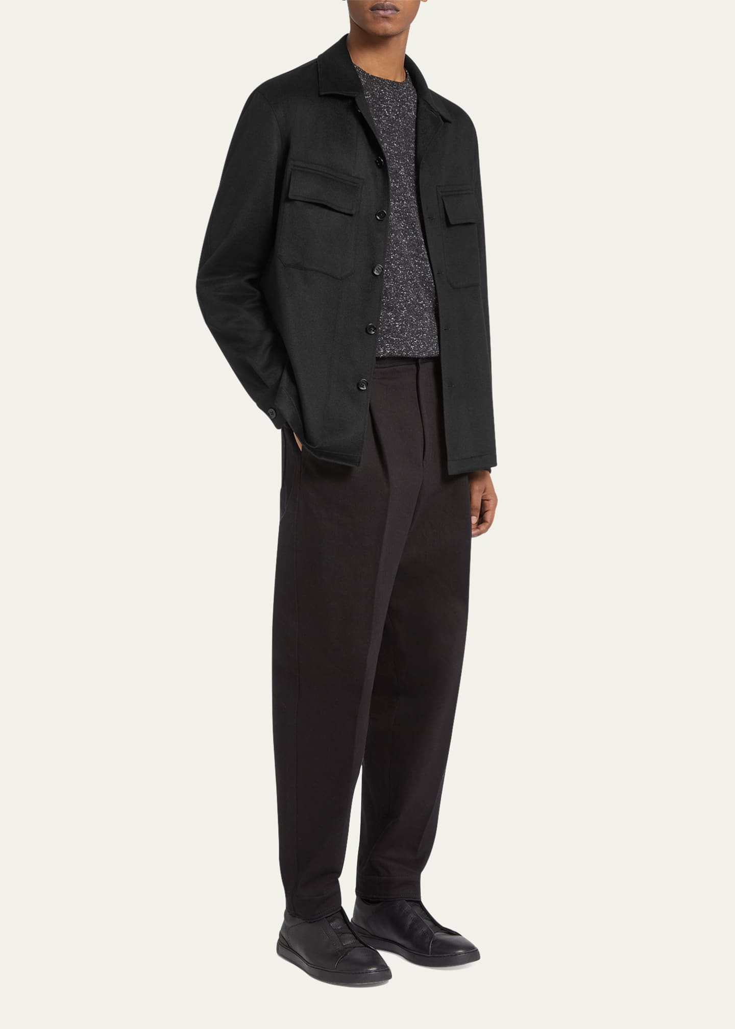 ZEGNA Men's Cashmere Overshirt - Bergdorf Goodman