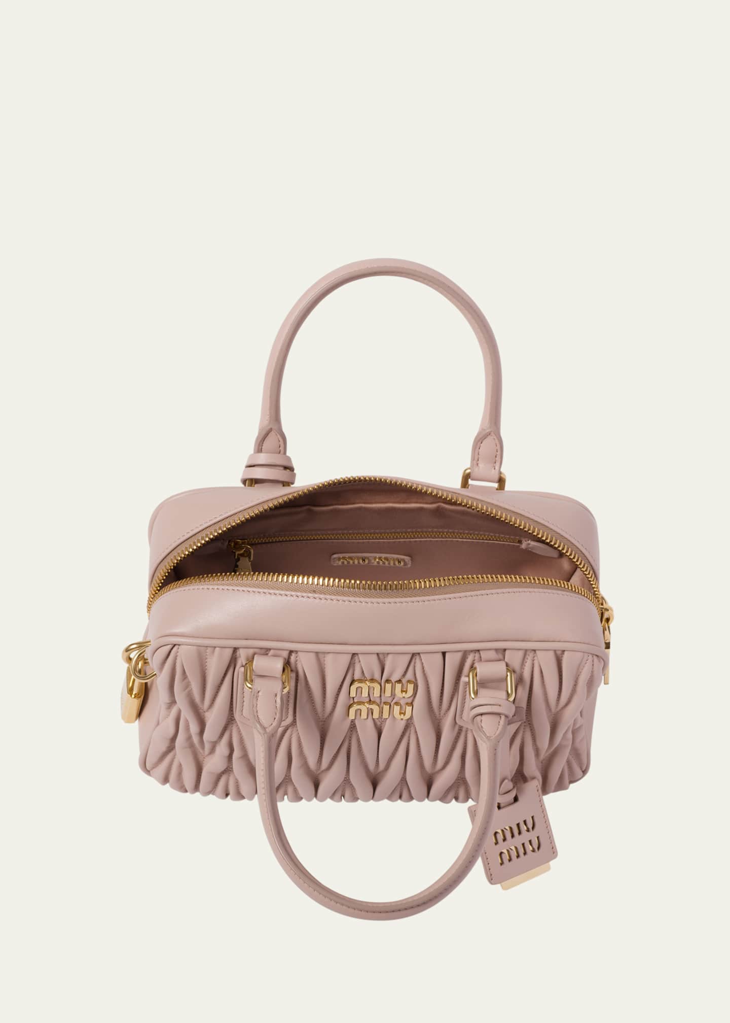 Miu Miu Quilted Leather Zip Crossbody Bag - Bergdorf Goodman