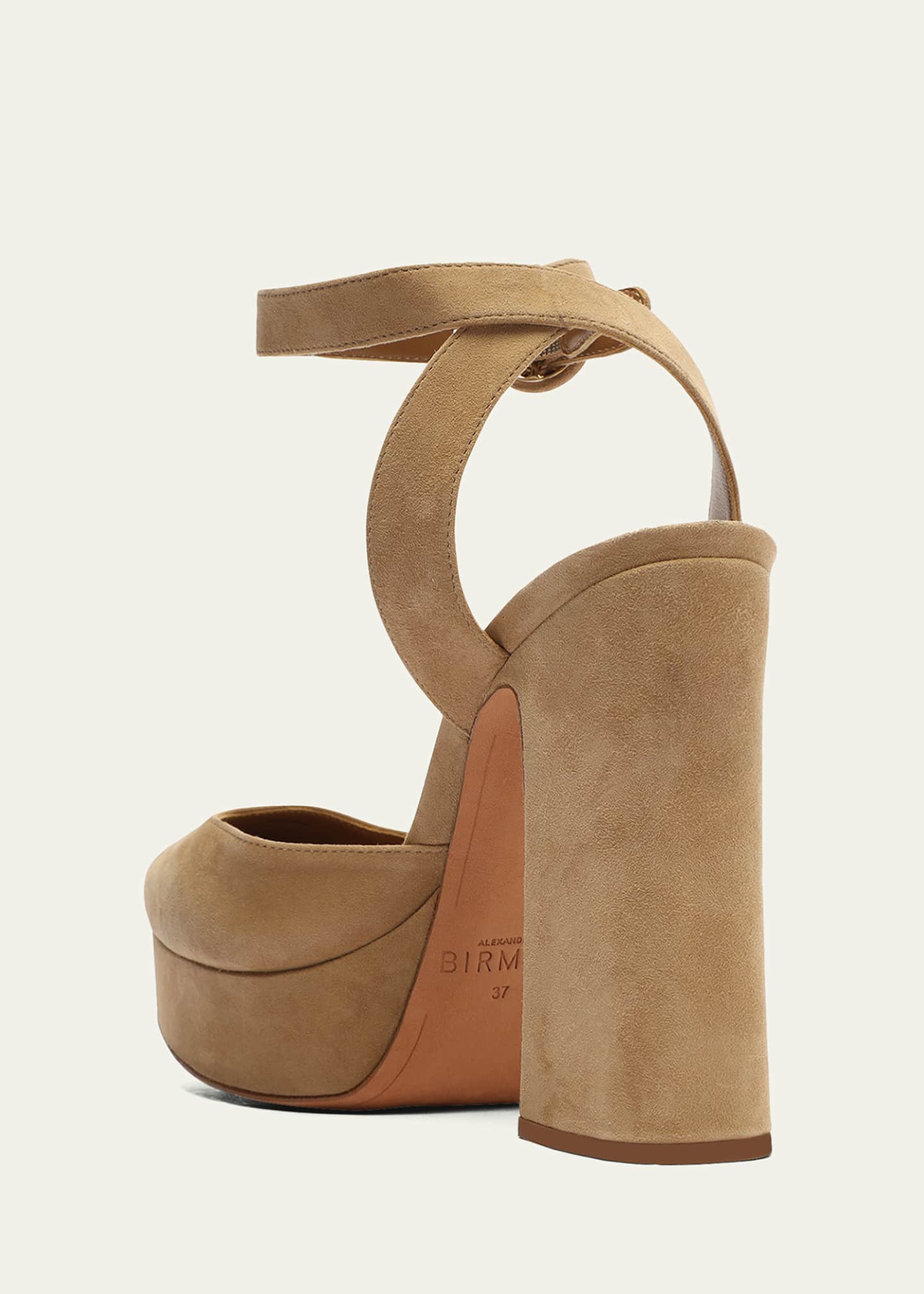 Alexandre Birman Vita Suede Ankle-Strap Platform Pumps - Bergdorf Goodman