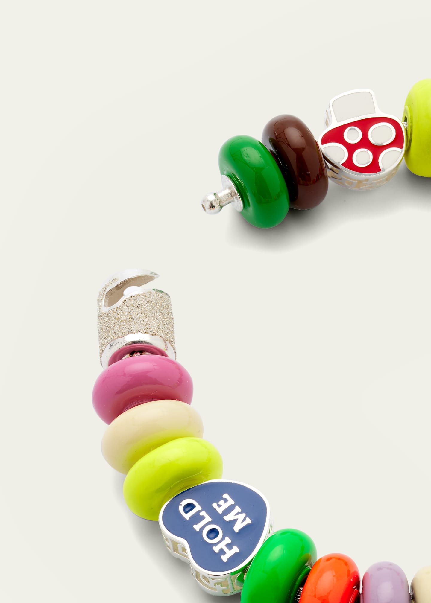 Lauren Rubinski Enameled Silver Donuts and Charm Bracelet - Bergdorf ...