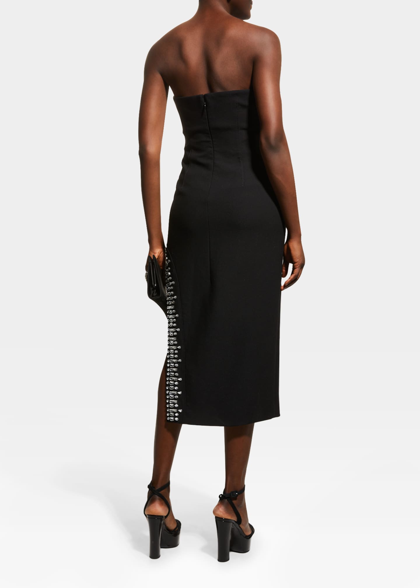 Cinq a Sept Sammy Beaded Crystal Strapless Midi Dress - Bergdorf Goodman