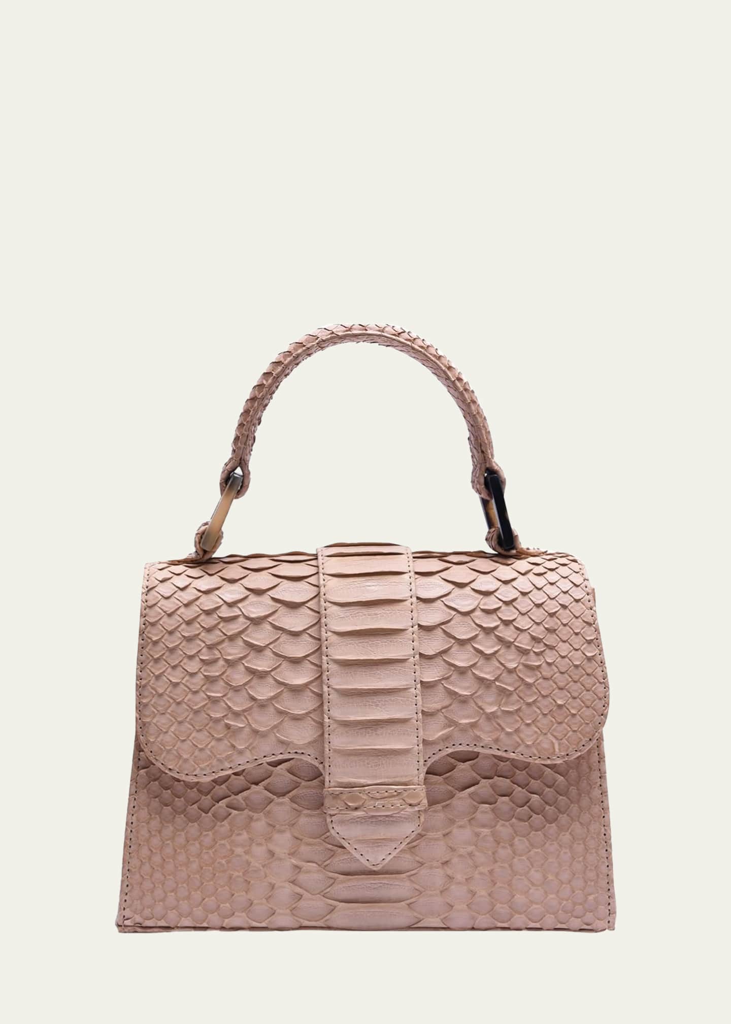 ADRIANA CASTRO La Marguerite Mini Python Top-Handle Bag - Bergdorf Goodman