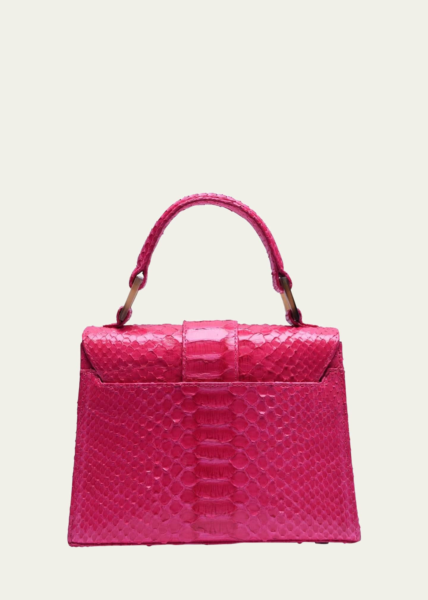 ADRIANA CASTRO La Marguerite Mini Python Top-Handle Bag - Bergdorf Goodman