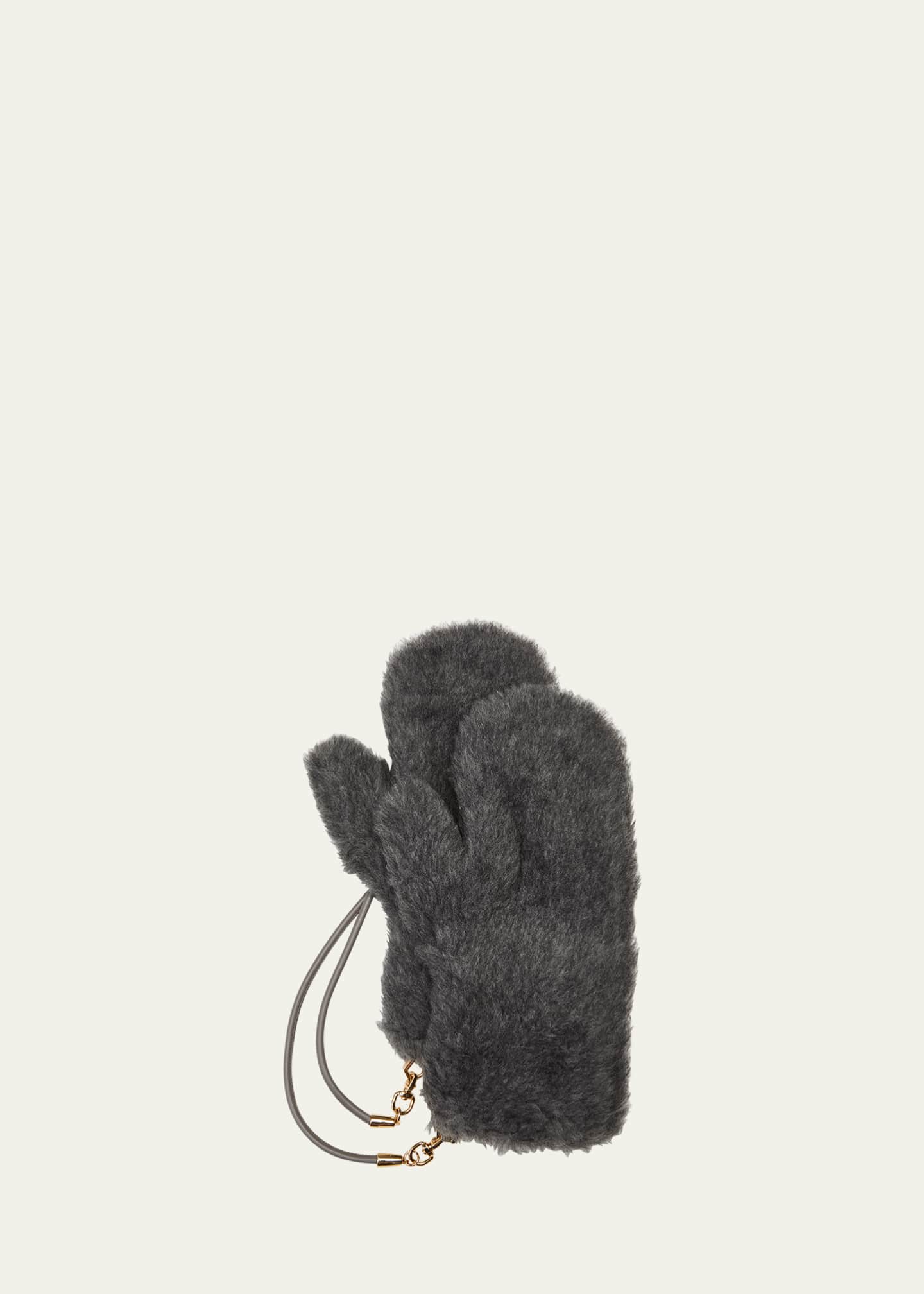 Max Mara Ombrato Teddy Mittens - Bergdorf Goodman