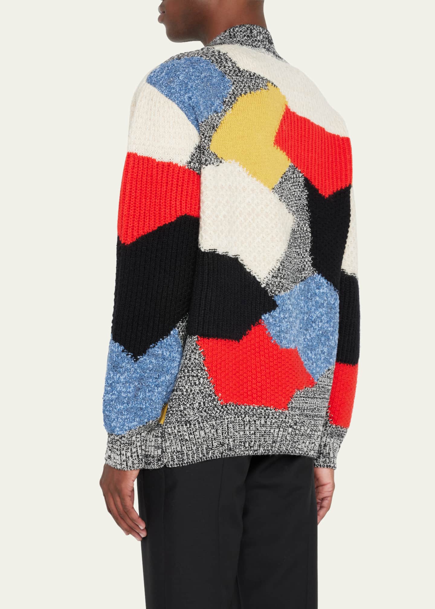 Missoni Men's Patchwork Knit Cardigan Sweater - Bergdorf Goodman