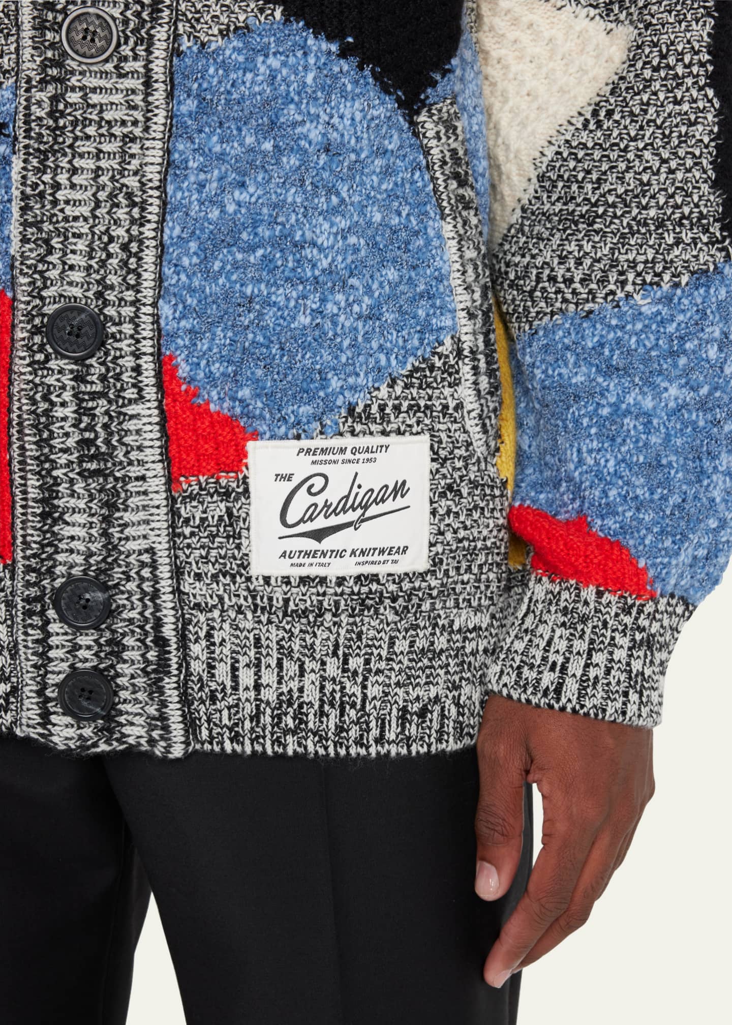 Missoni Men's Patchwork Knit Cardigan Sweater - Bergdorf Goodman