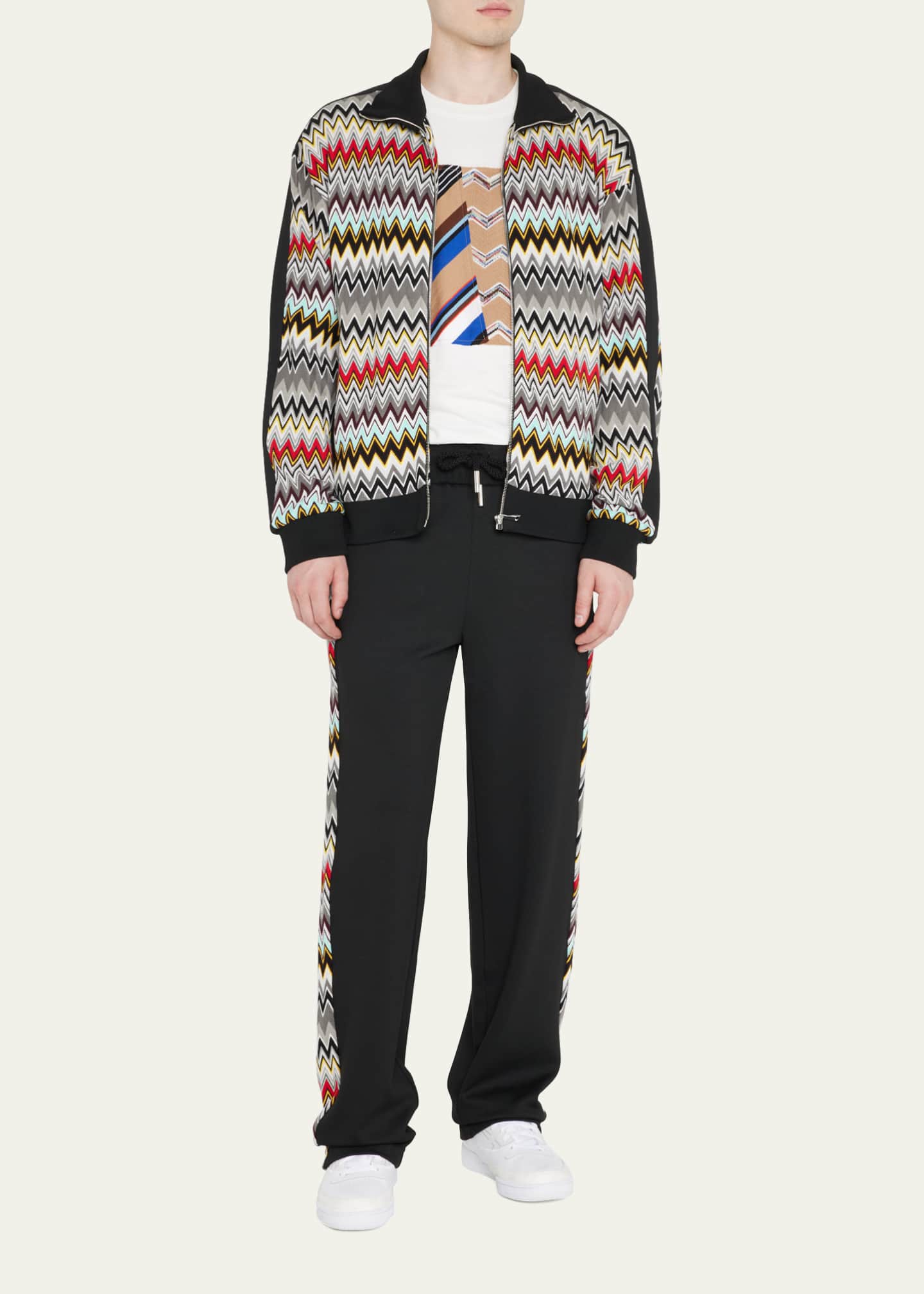 Missoni Men's Multi-Chevron Jersey Track Jacket - Bergdorf Goodman