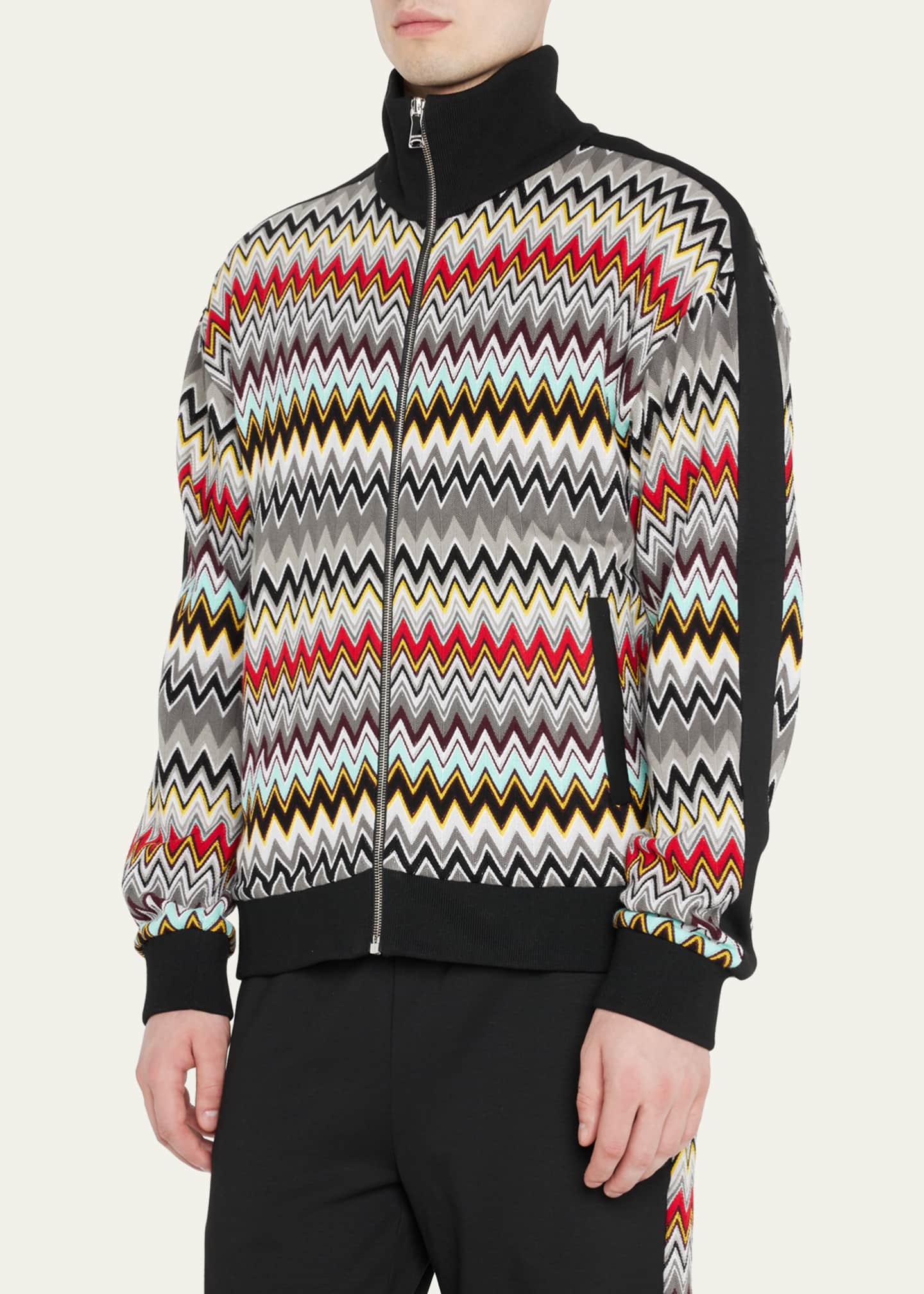 Missoni Men's Multi-Chevron Jersey Track Jacket - Bergdorf Goodman