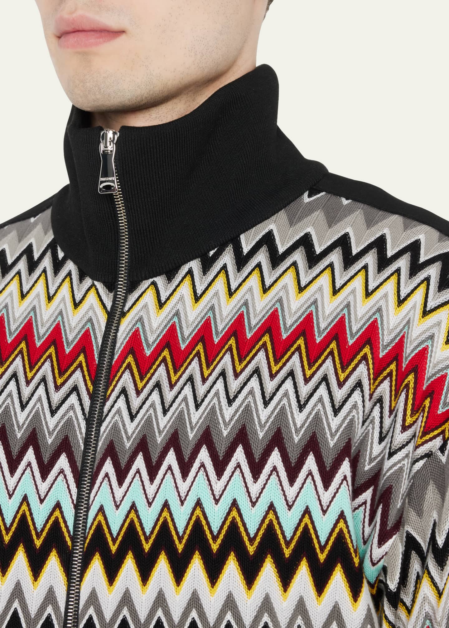 Missoni Men's Multi-Chevron Jersey Track Jacket - Bergdorf Goodman