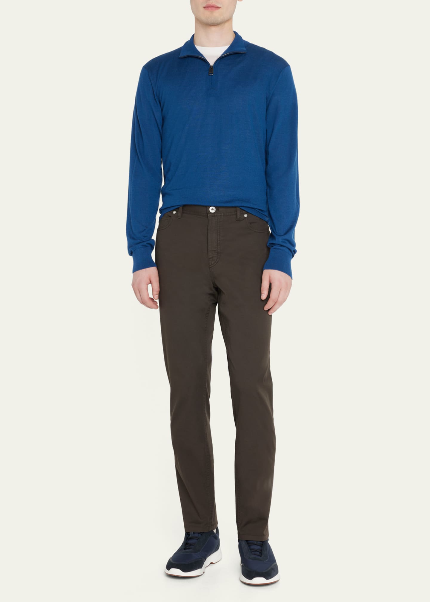 Brioni Mens Cashmere Half Zip Sweater Bergdorf Goodman