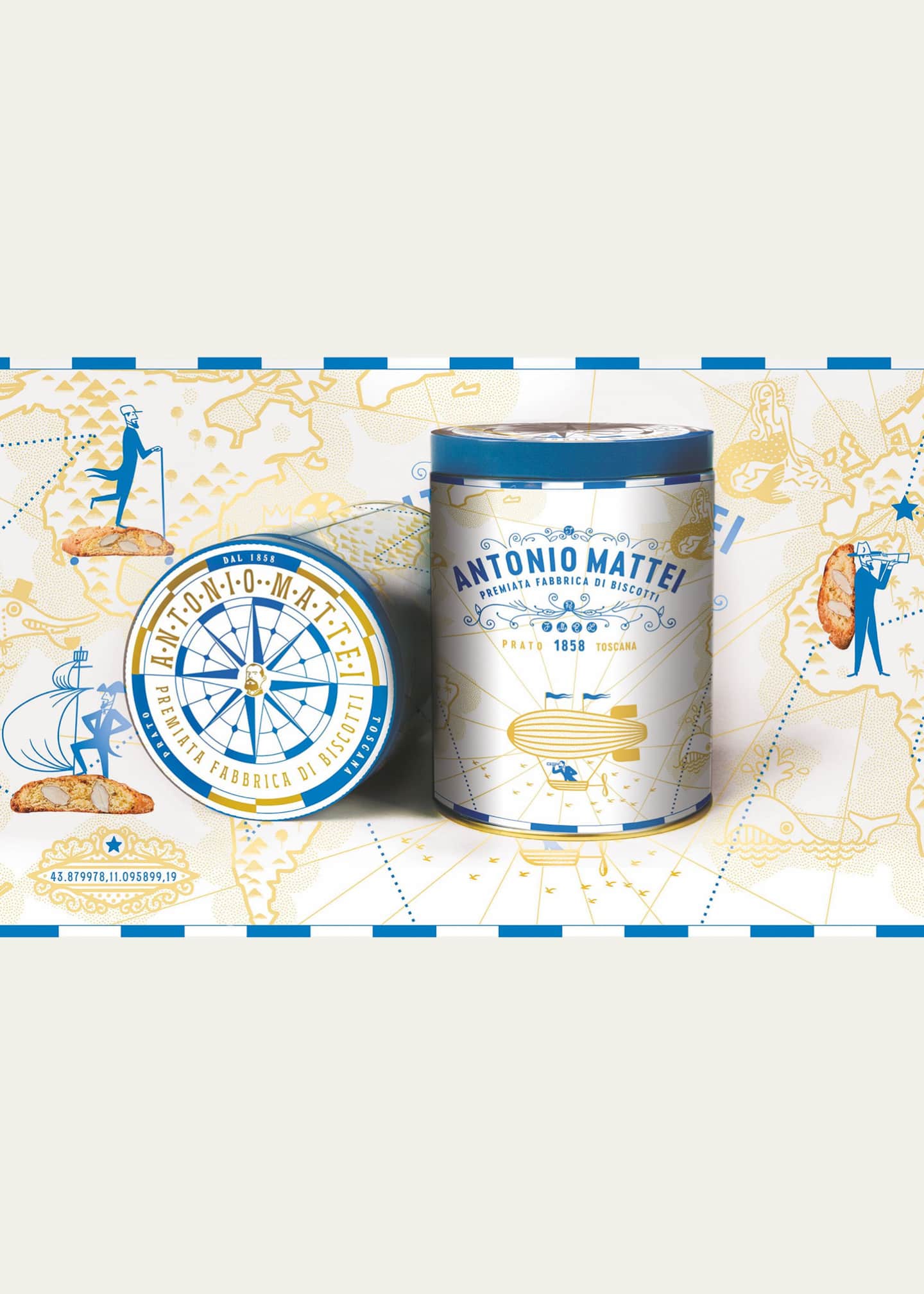 Antonio Mattei Biscottificio Amerigo Almond Biscotti Tin Box, 125G ...