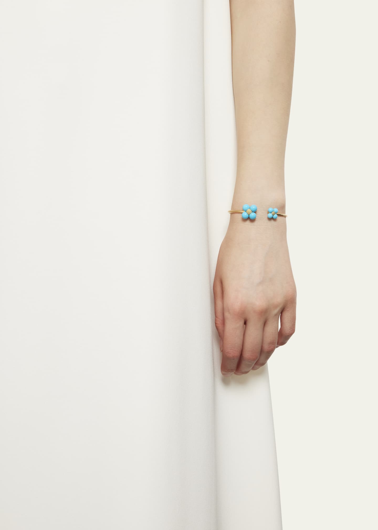 Paul Morelli 18K Yellow Gold Turquoise Tube Sequence Cuff Bracelet ...