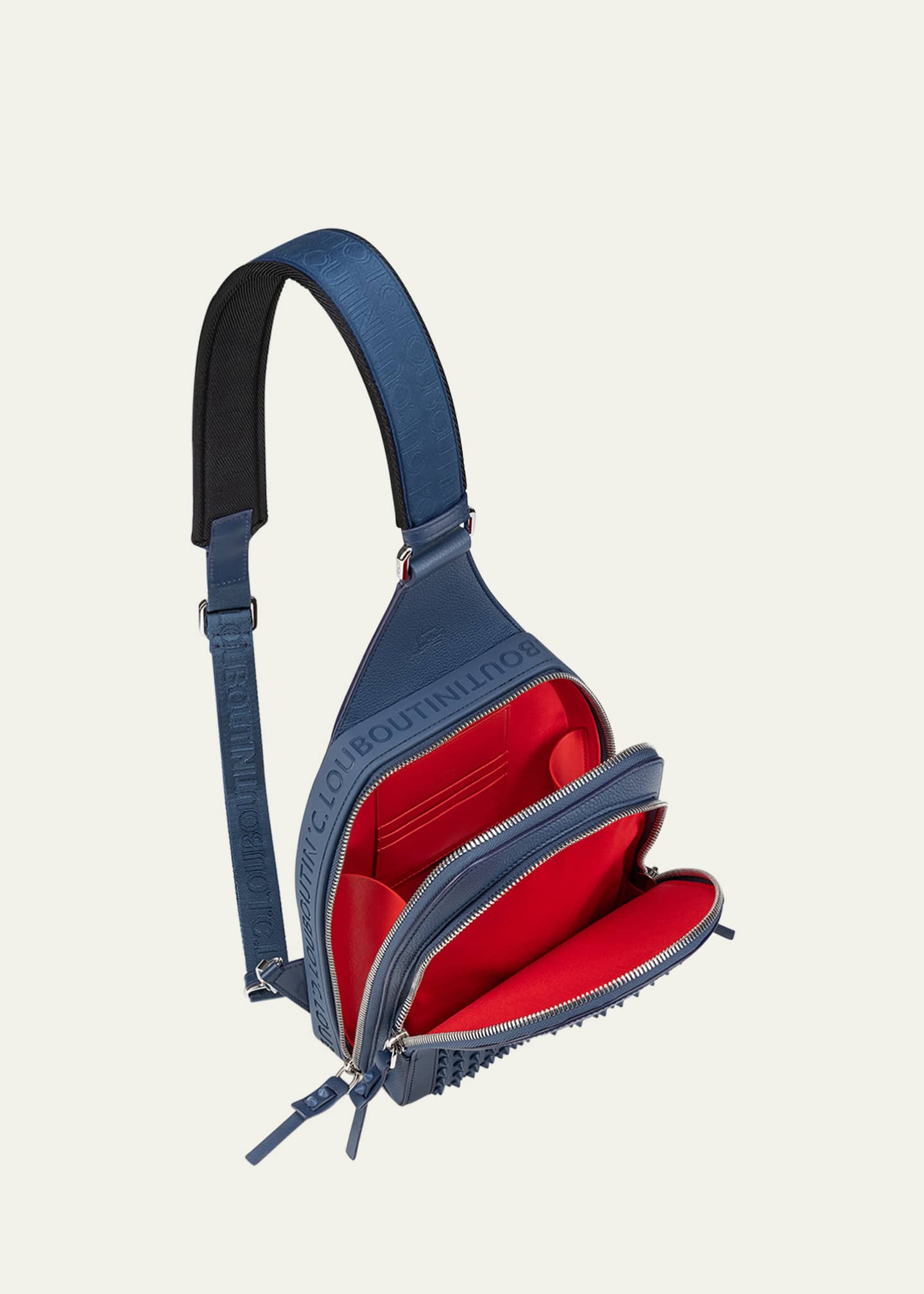 Christian Louboutin Men's Loubifunk Spike Sling Bag - Bergdorf Goodman