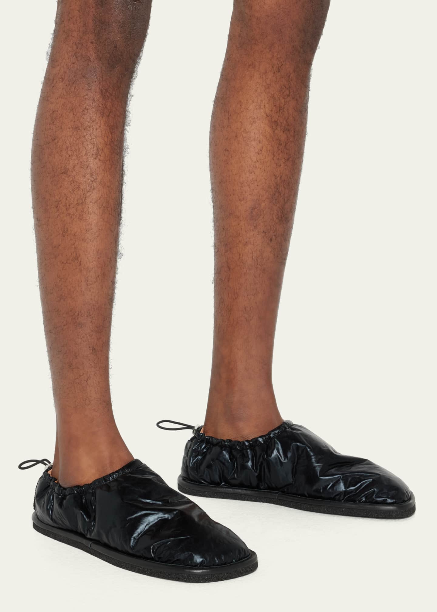 Dries Van Noten Men's Nylon Drawstring Slippers - Bergdorf Goodman