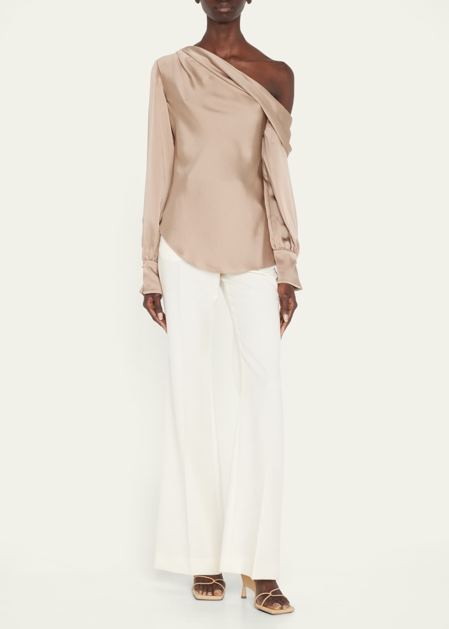 Jonathan Simkhai Alice Classic Woven One-Shoulder Top - Bergdorf Goodman