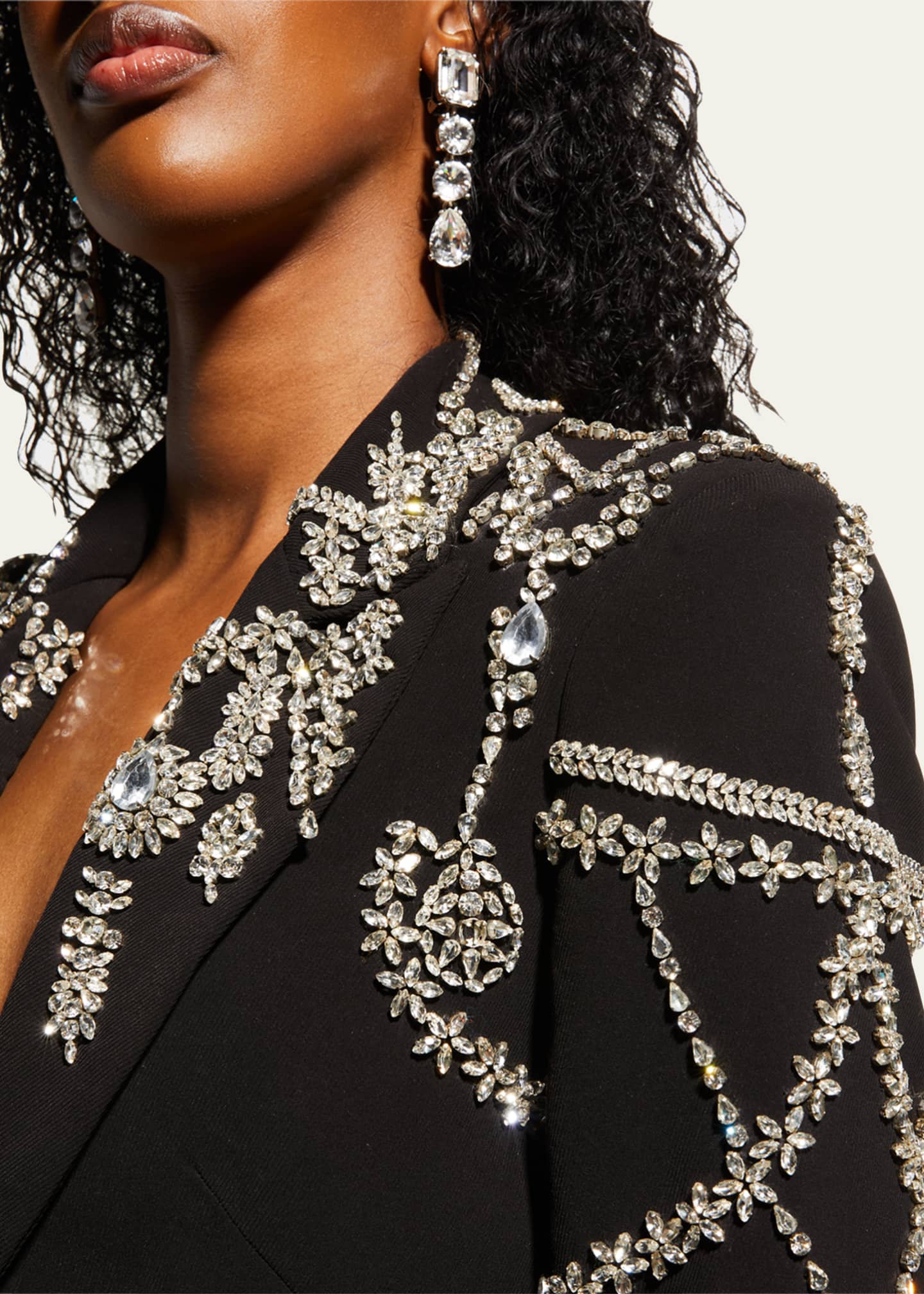 L'Agence Clementine Crystal-Embellished Blazer - Bergdorf Goodman