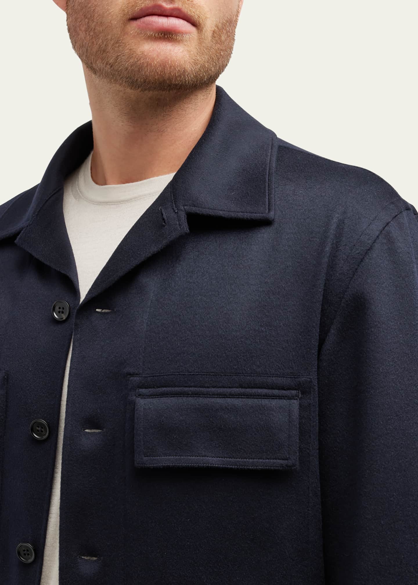 ZEGNA Men's Cashmere Overshirt - Bergdorf Goodman
