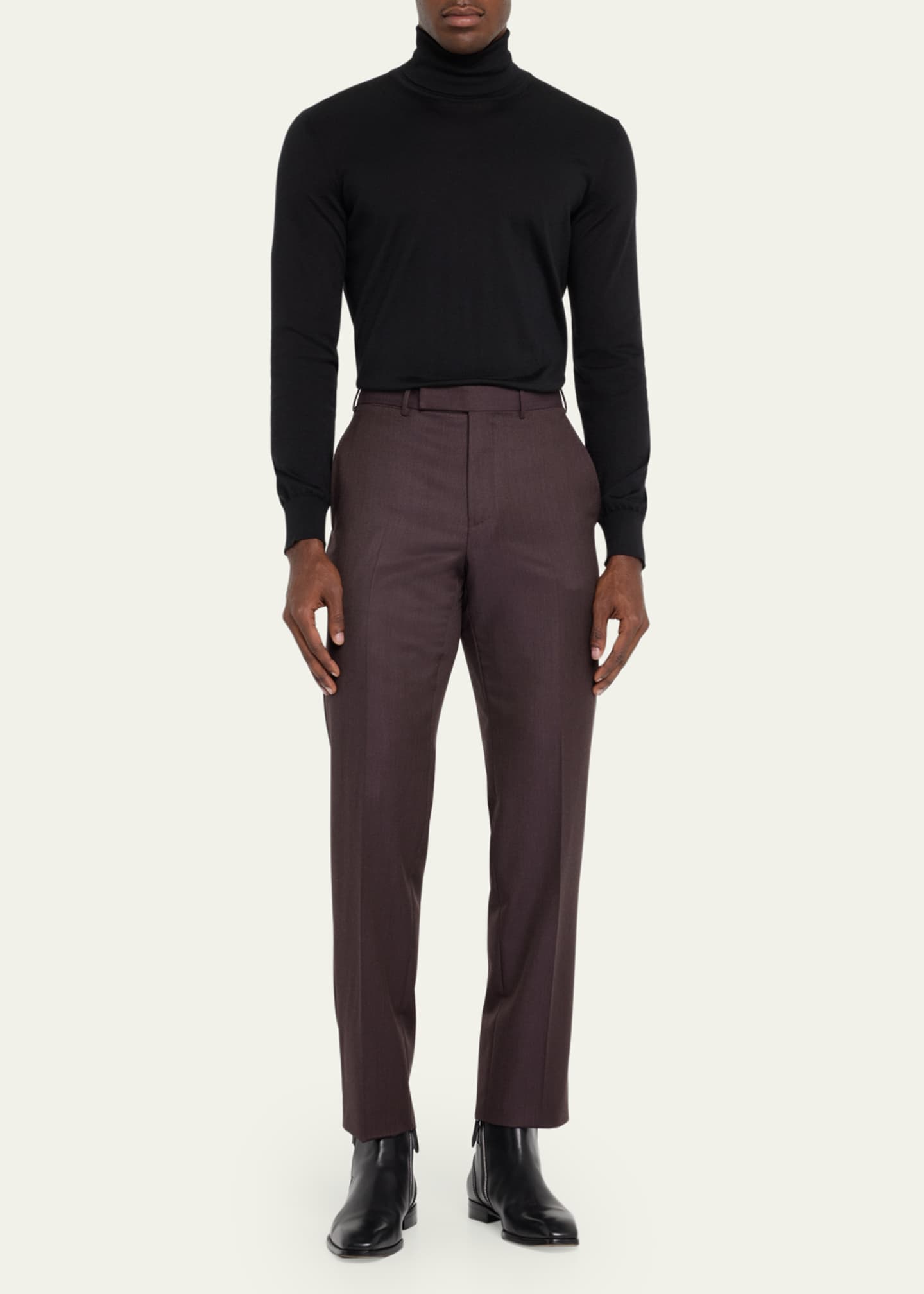 ZEGNA Men's Cashmere-Silk Turtleneck Sweater - Bergdorf Goodman