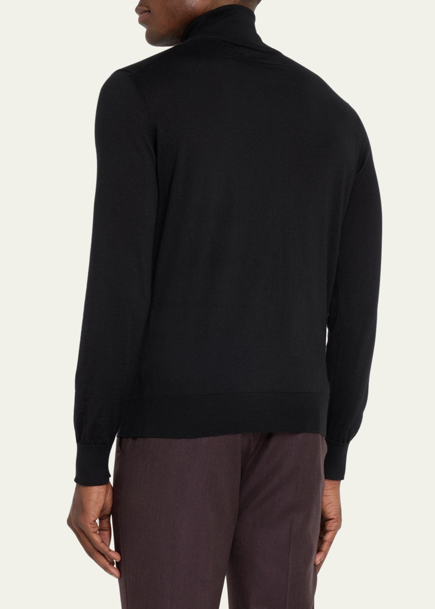 ZEGNA Men's Cashmere-Silk Turtleneck Sweater - Bergdorf Goodman