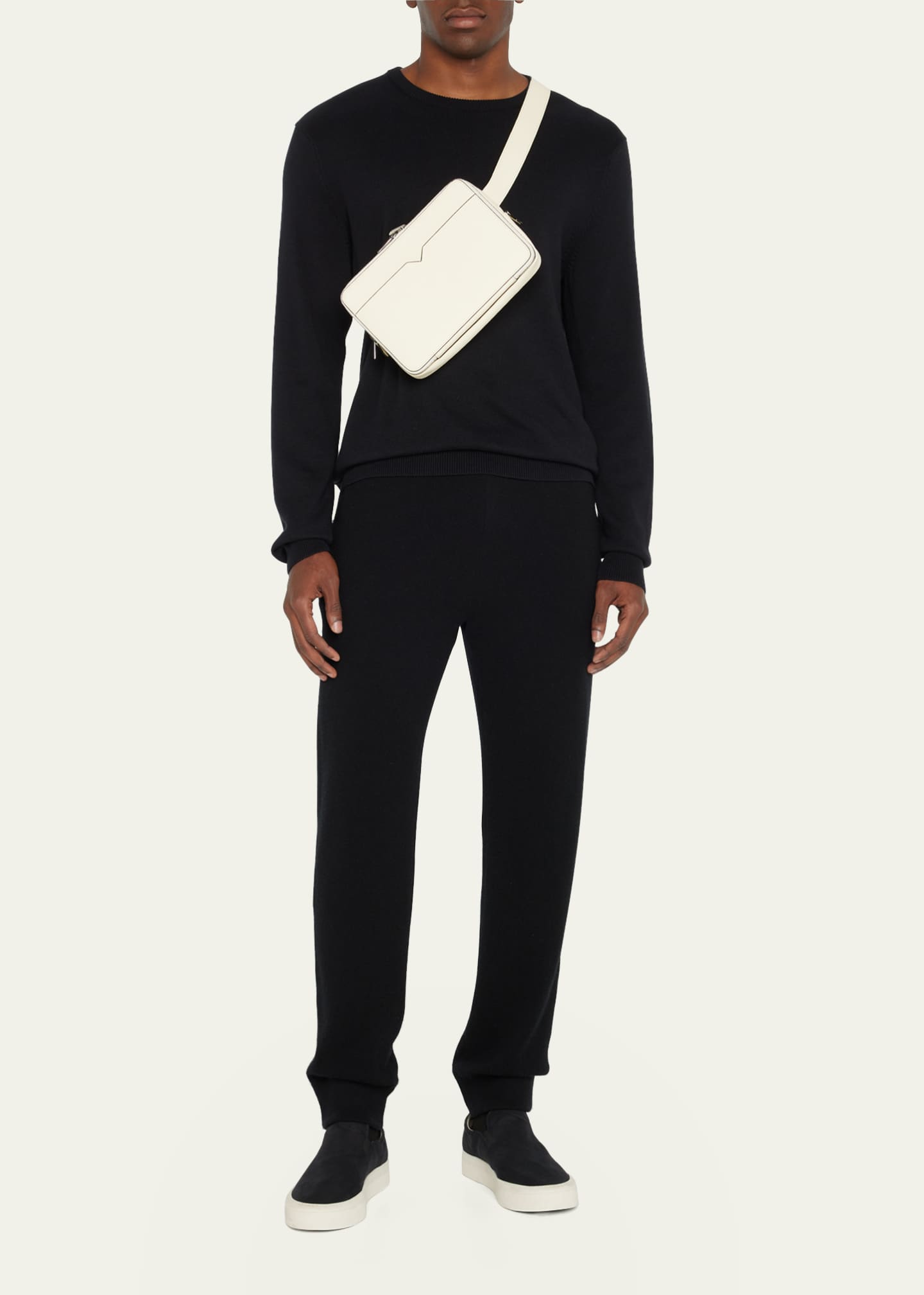 Valextra Men's Leather Belt Bag - Bergdorf Goodman