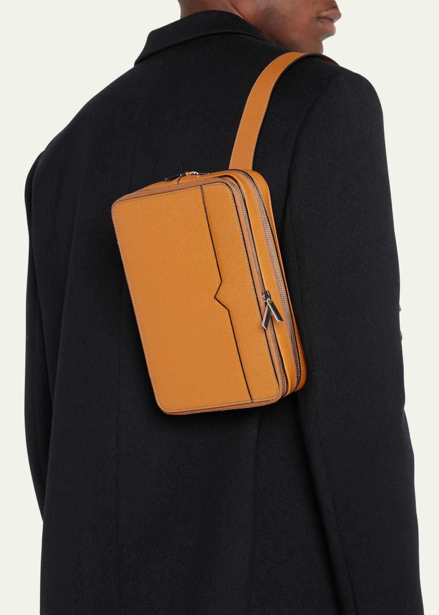 Valextra Men's Leather Belt Bag - Bergdorf Goodman