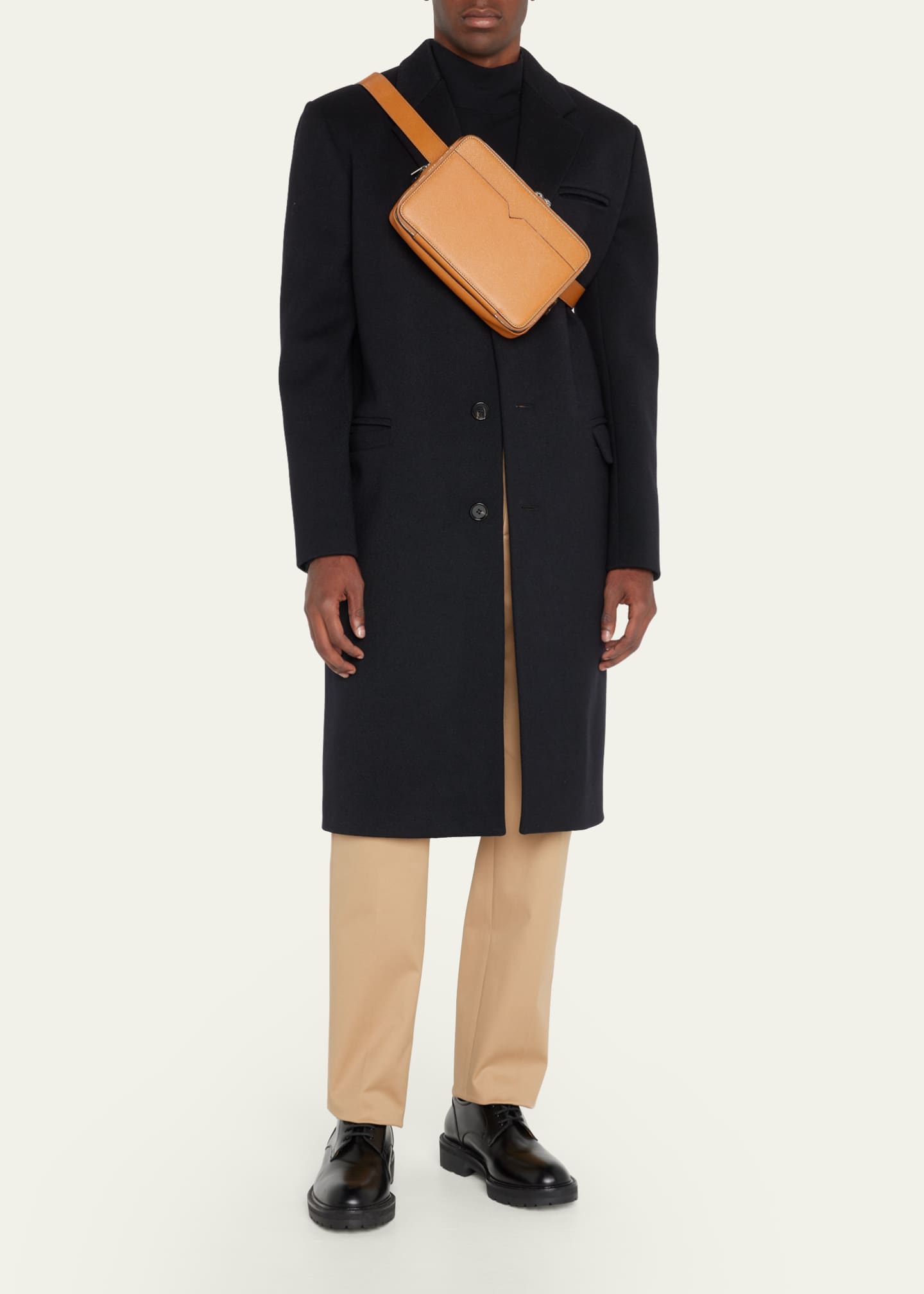 Valextra Men's Leather Belt Bag - Bergdorf Goodman