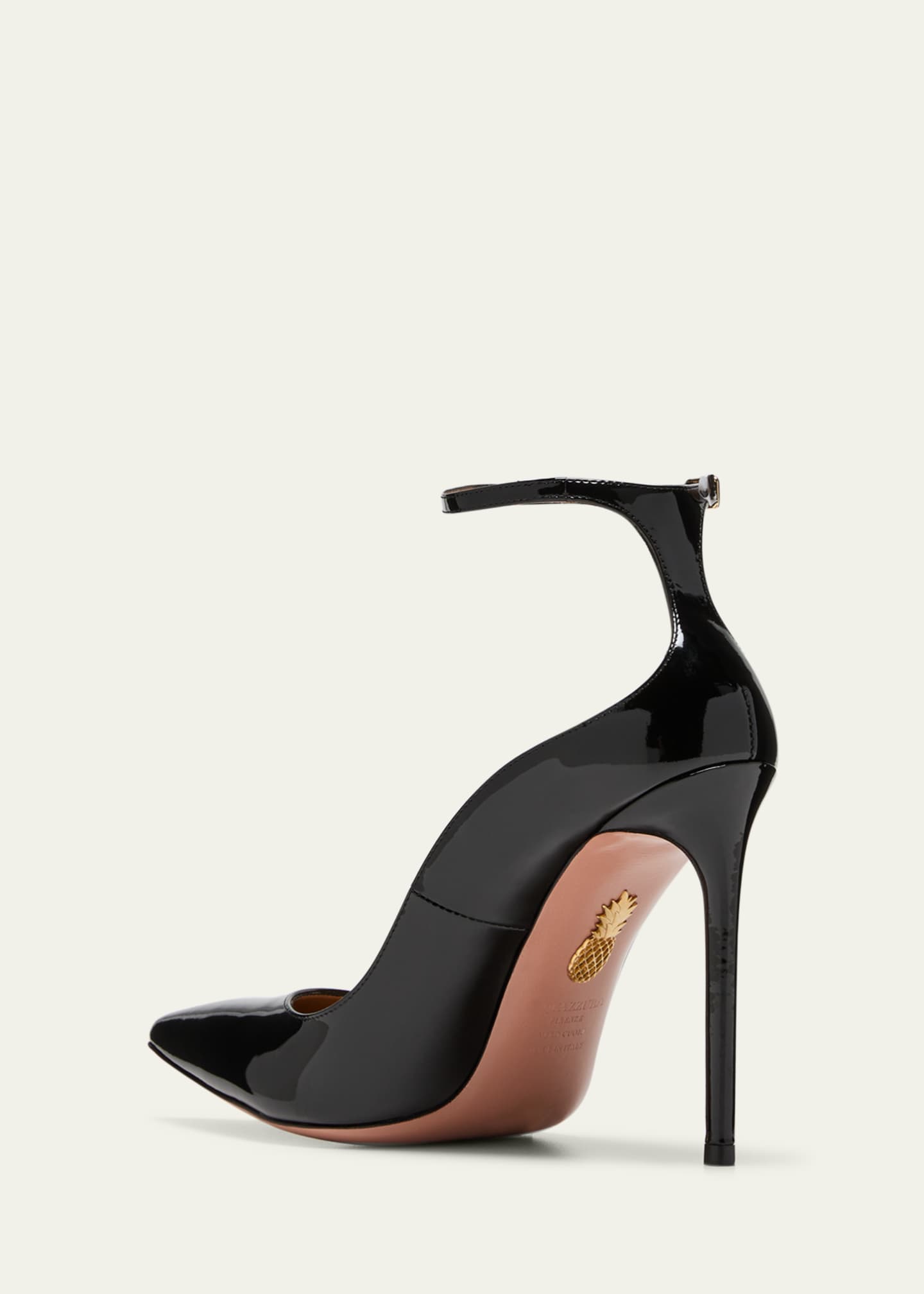 Aquazzura Love Affair Patent Ankle-Strap Pumps - Bergdorf Goodman