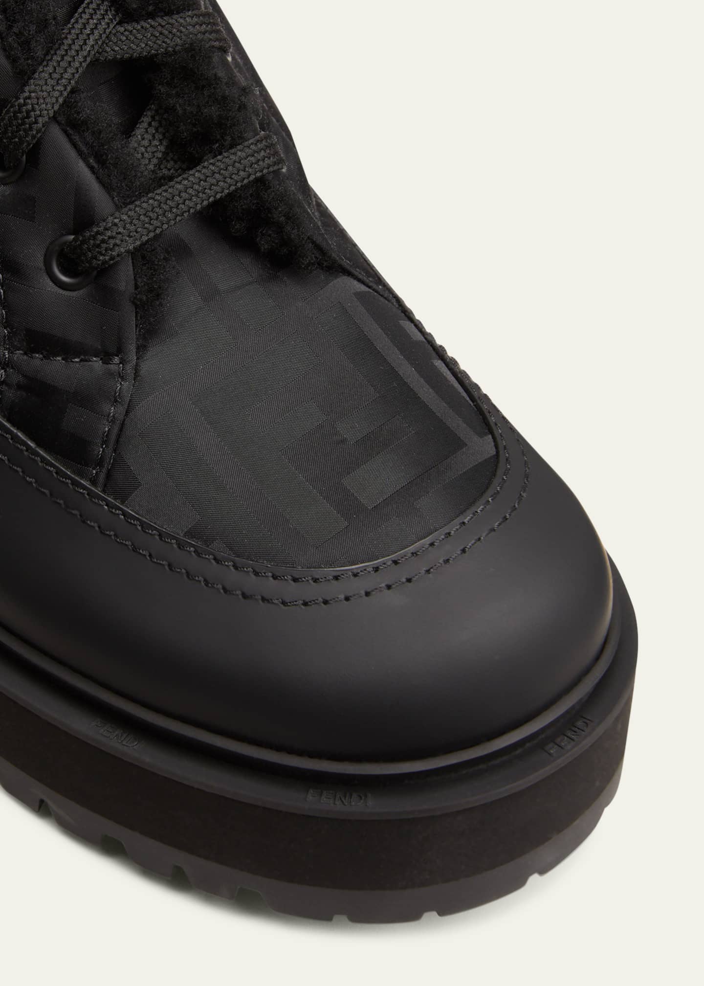 Fendi Signature FF Lace-Up Snow Booties - Bergdorf Goodman