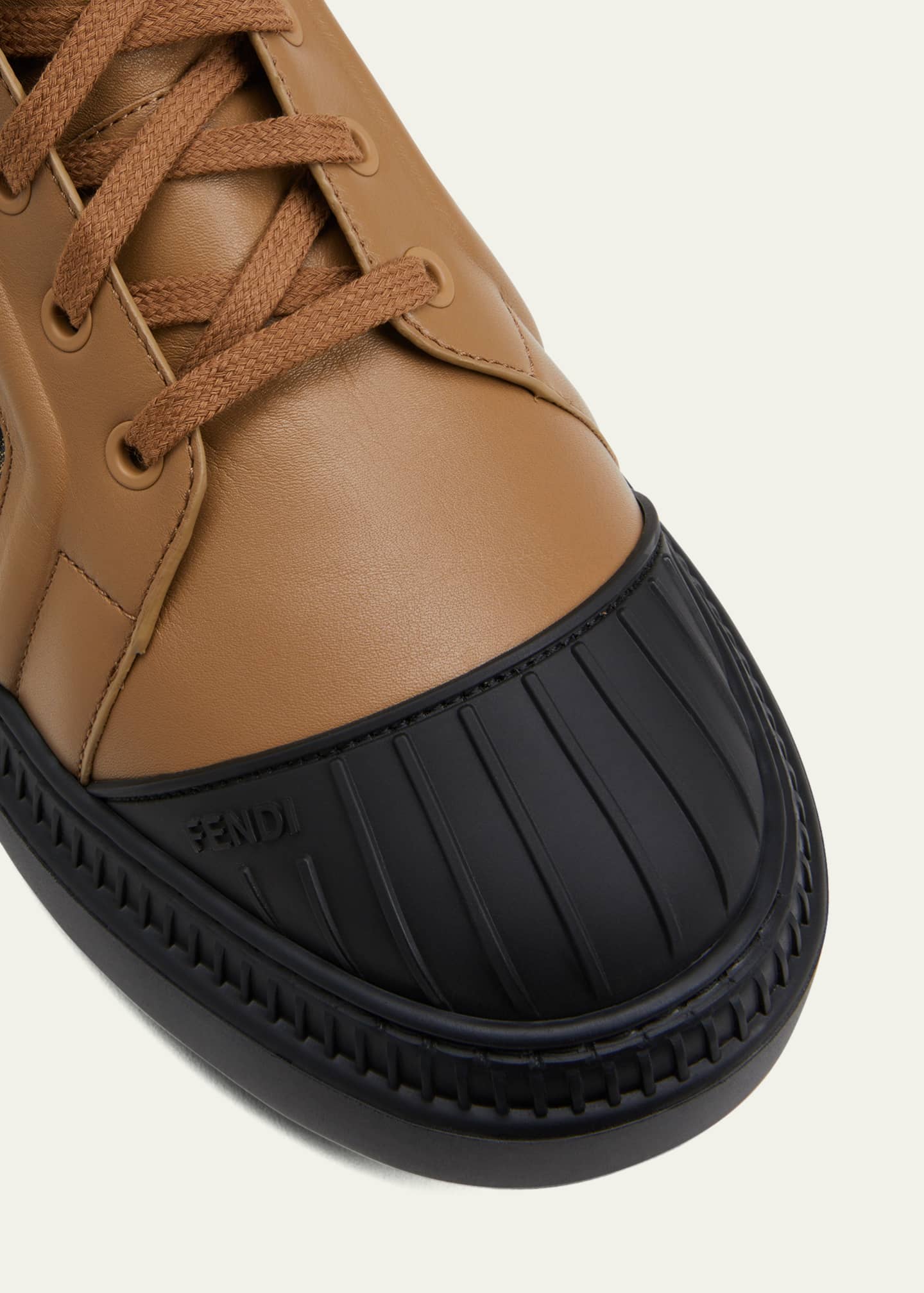 Fendi Domino FF Lace-Up Biker Booties - Bergdorf Goodman