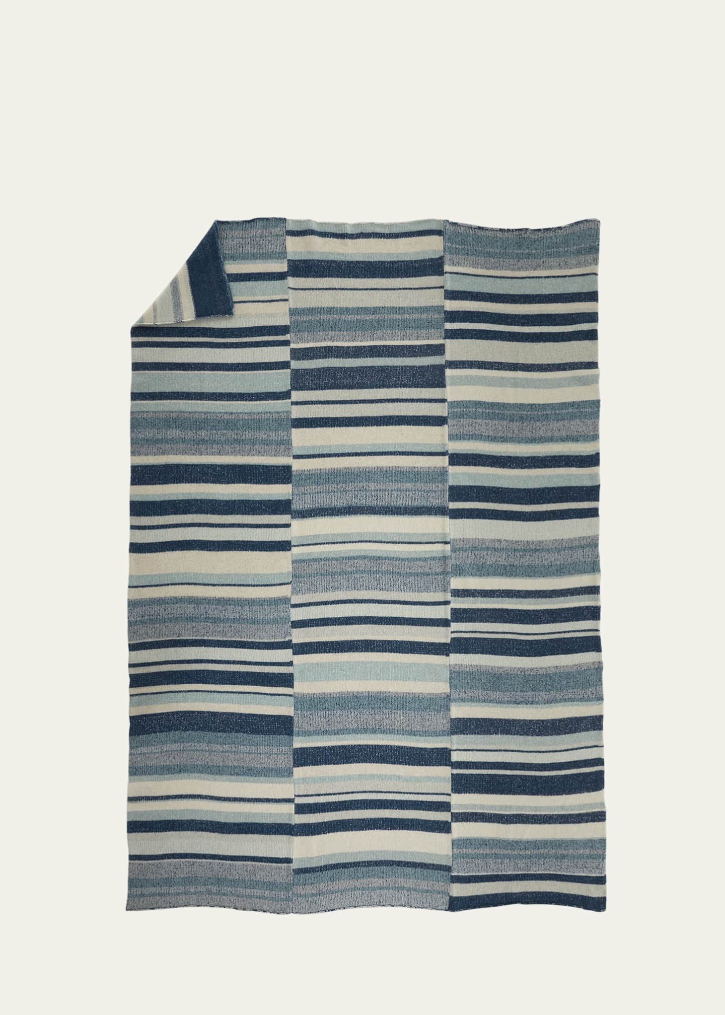 The Elder Statesman Cashmere Stripe Super Soft Blanket - Bergdorf Goodman