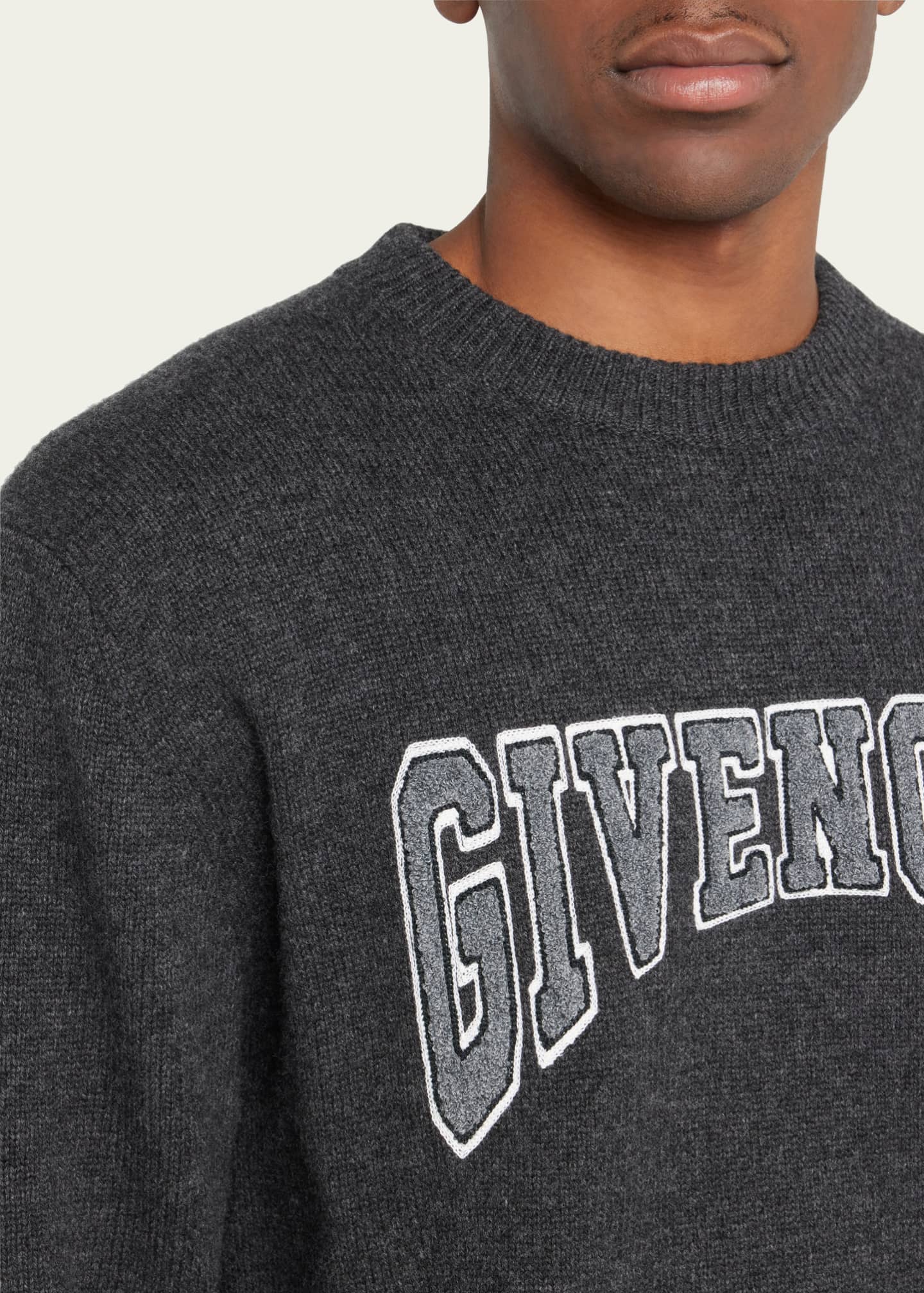 Givenchy Men's Towel Varsity Logo Sweater - Bergdorf Goodman
