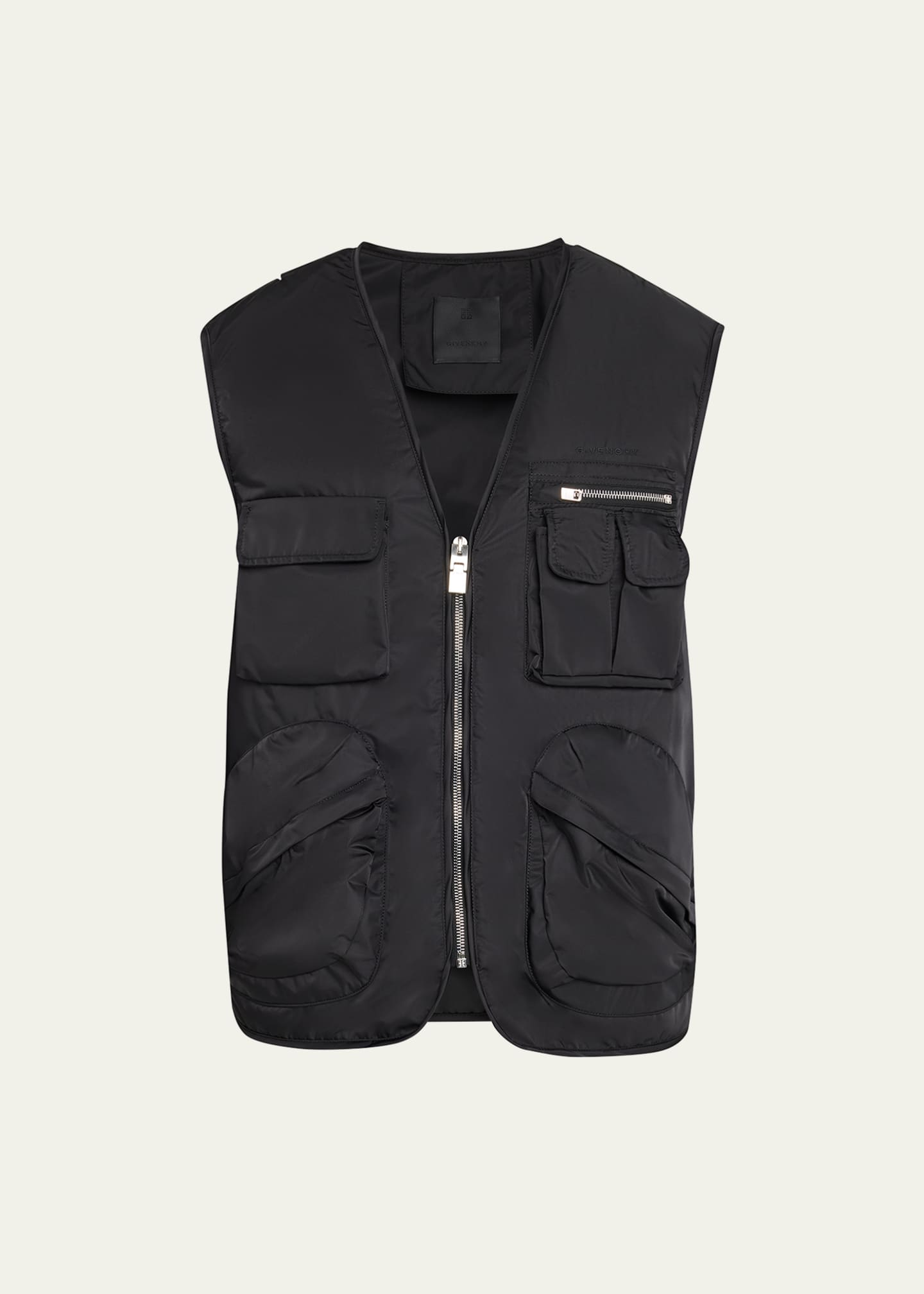 Givenchy Men's Multi-Pocket Zip Vest - Bergdorf Goodman