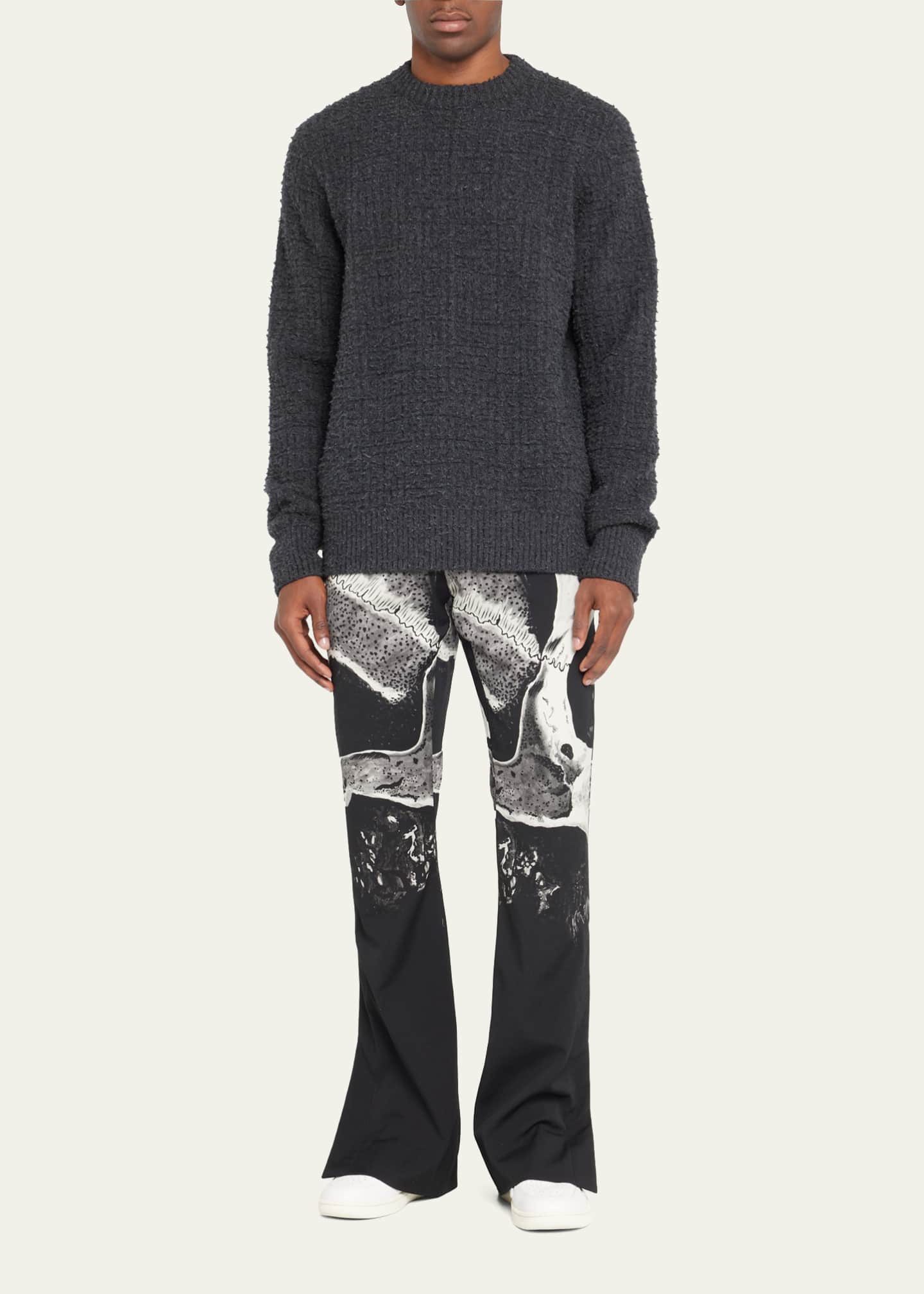 Amiri Men's Large Skull-Print Flared Pants - Bergdorf Goodman