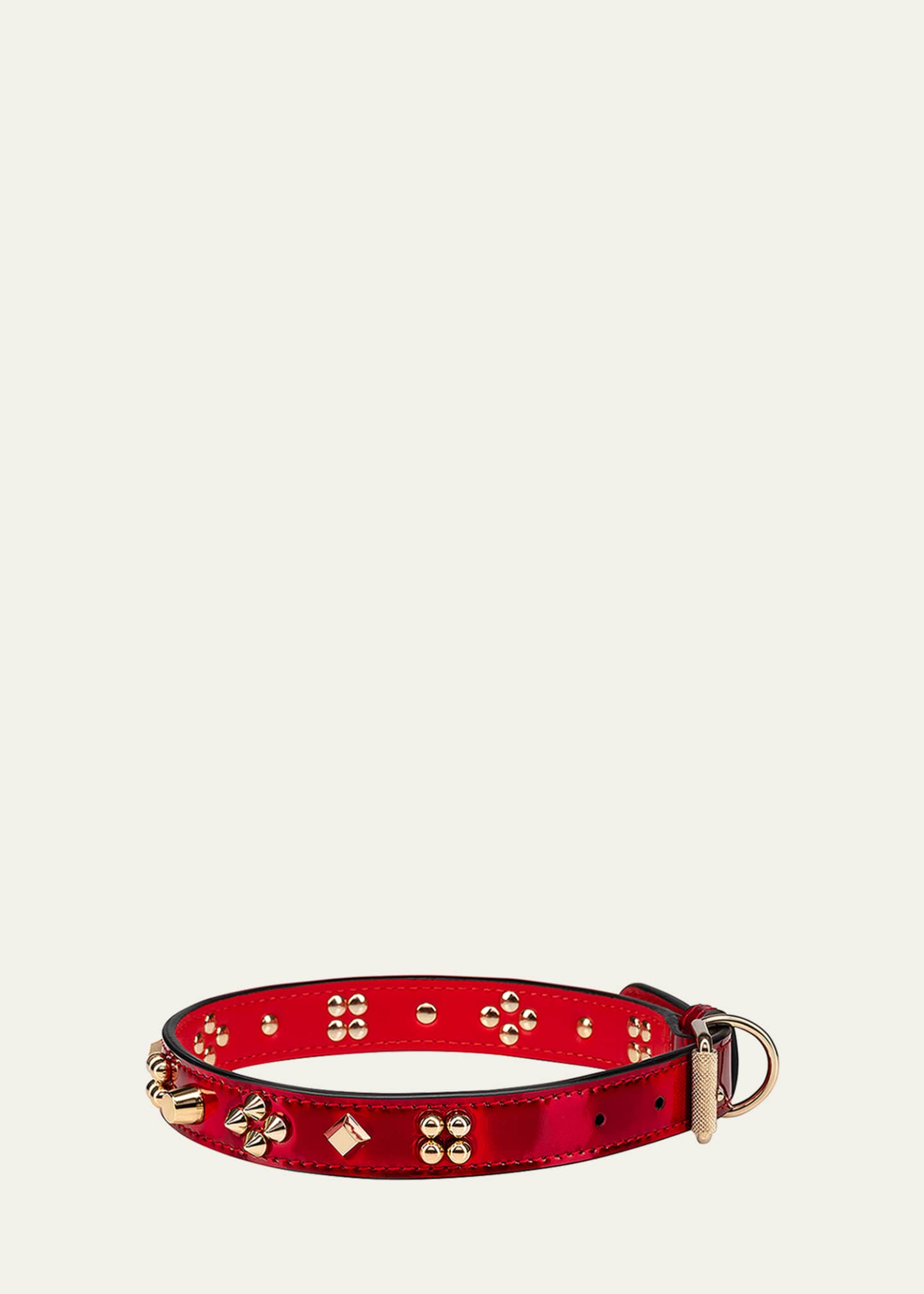 Christian Louboutin Loubicollar Psychic Patent Leather Dog Collar with ...